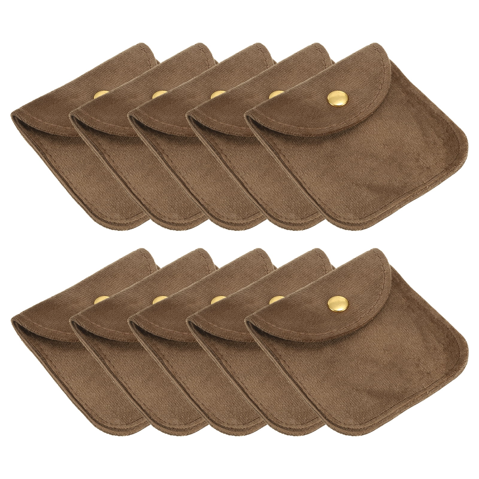 Uxcell 20 Pack Jewelry Pouch, 3x3" Soft Velvet Pouches with Snap Button ...