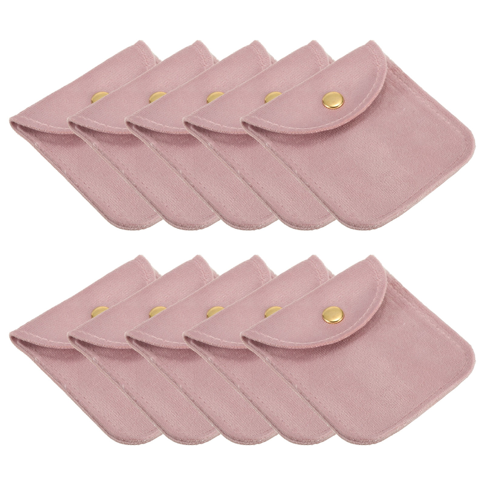 Uxcell 20 Pack Jewelry Pouch, 3x3" Soft Velvet Pouches with Snap Button ...