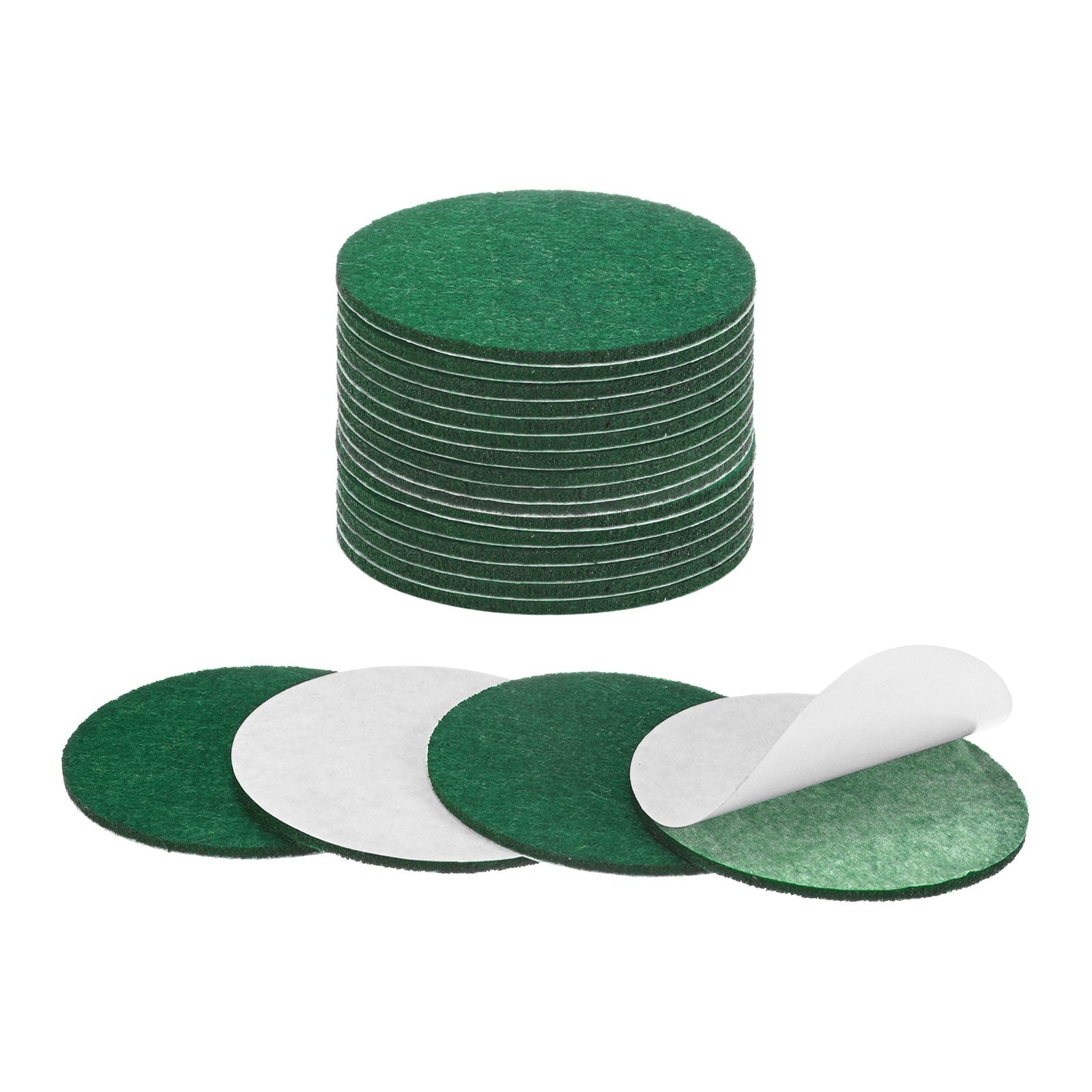 Uxcell 20-Pack Lamp Base Felt, 2.5 Inch Dia. 2mm Thick Self Adhesive ...