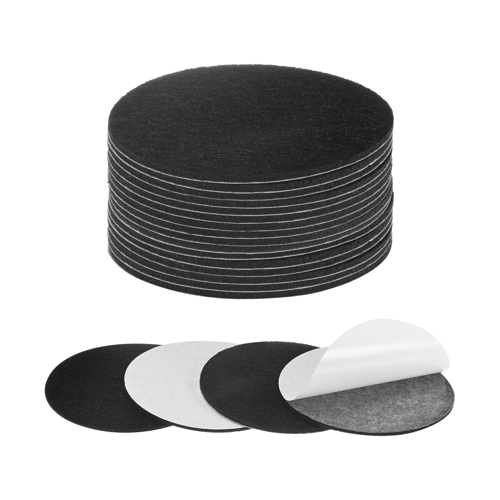 Uxcell 20-Pack Lamp Base Felt, 3.5 Inch Dia. 2mm Thick Self Adhesive ...