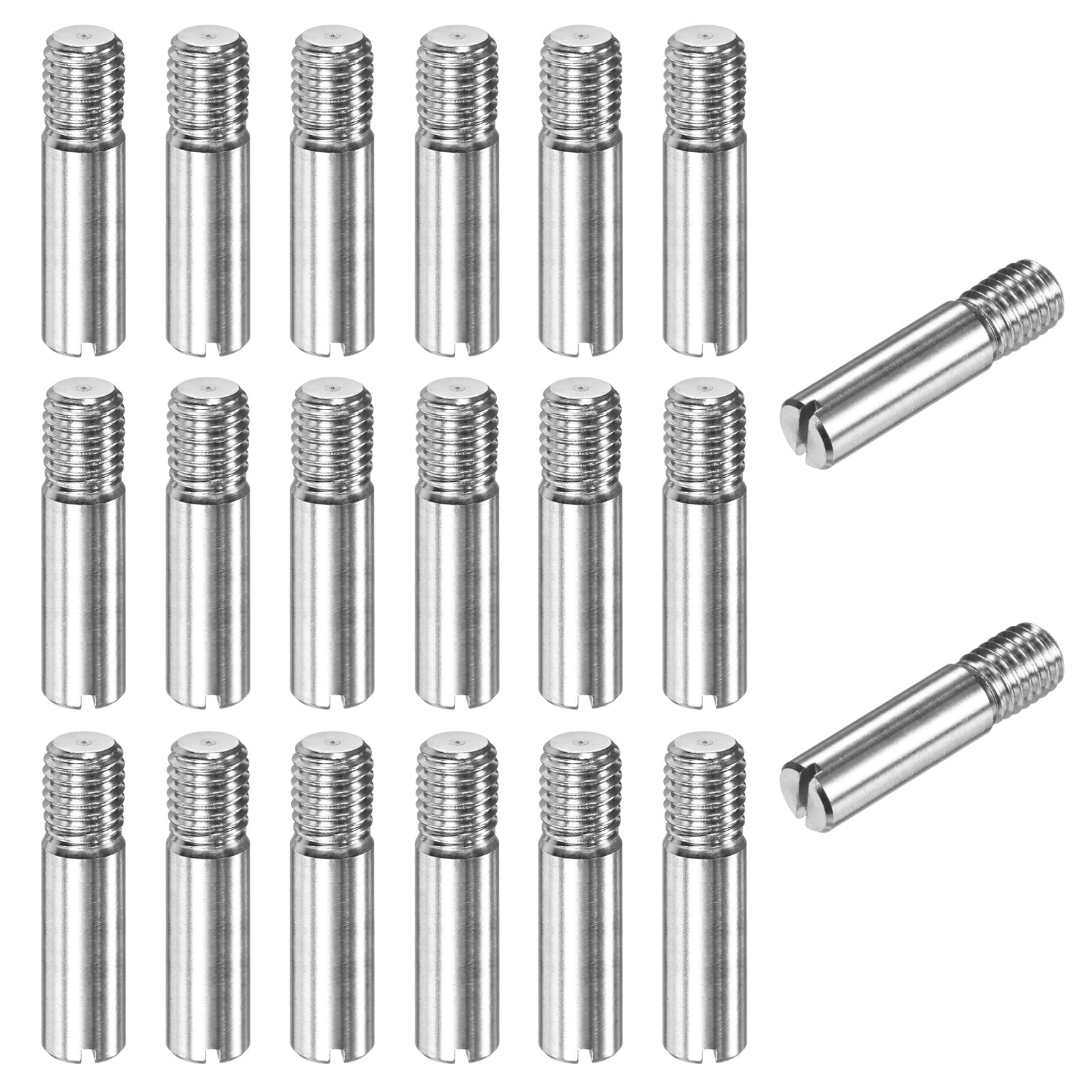 Uxcell 20-Pack M10 x 40mm Slotted Cylindrical Pin Dowel, 304 Stainless ...