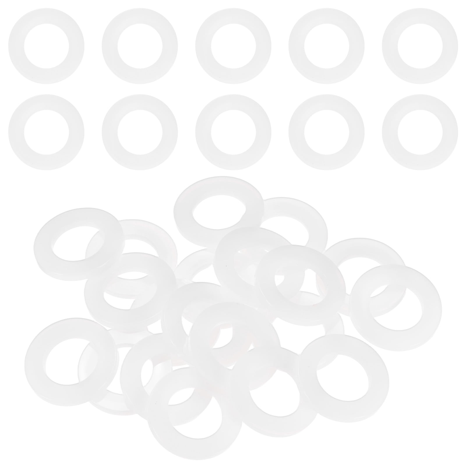 Uxcell 20-Pack M18 Nylon Flat Washers 18mm ID 32mm OD 3mm Thick Plain ...