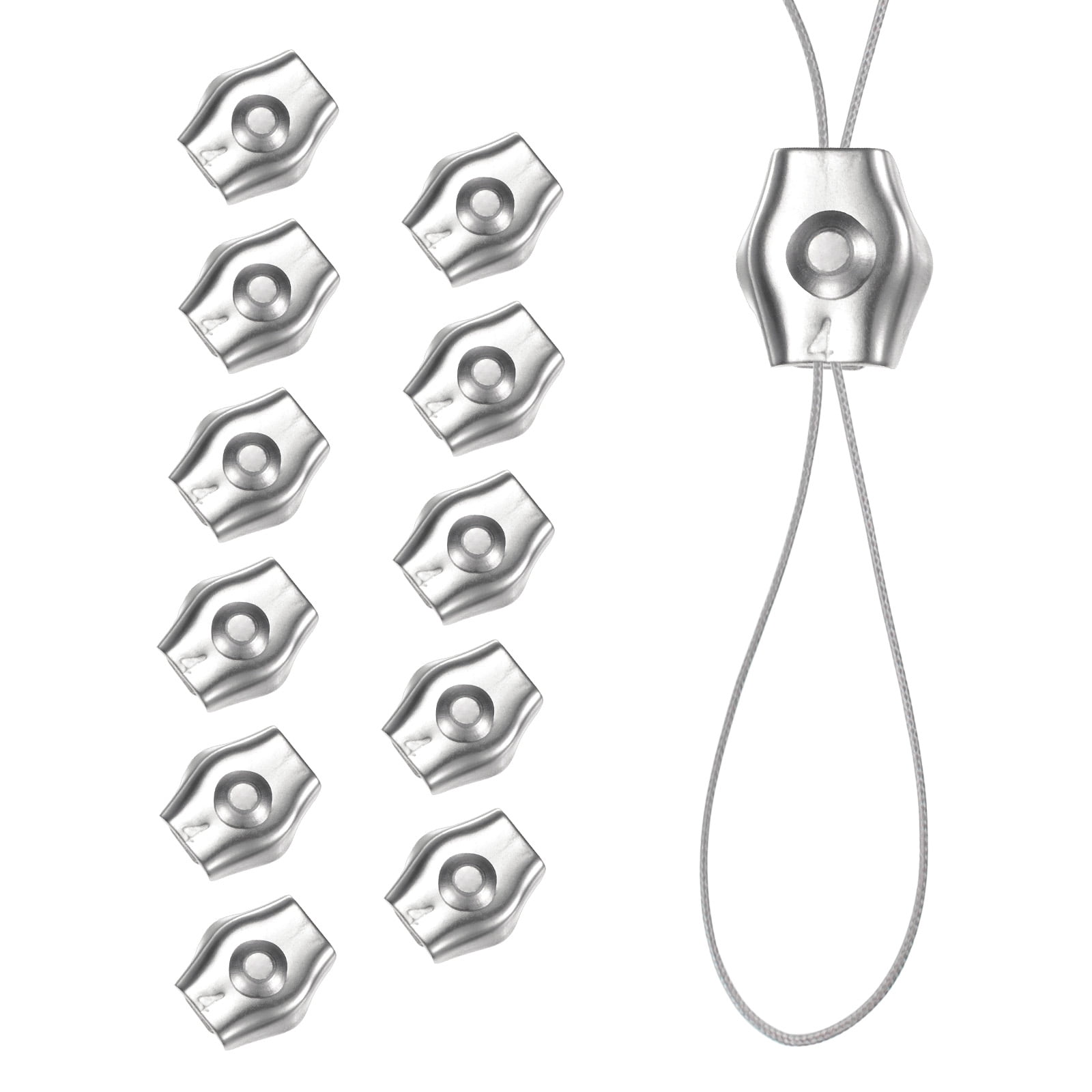 Uxcell 20-Pack M3 Wire Rope Clips Duplex Double Bolt Stainless Steel ...