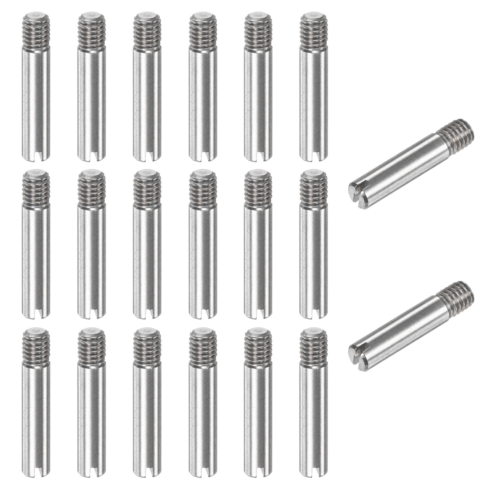 Uxcell 20-Pack M3 x 16mm Slotted Cylindrical Pin Dowel, 304 Stainless ...