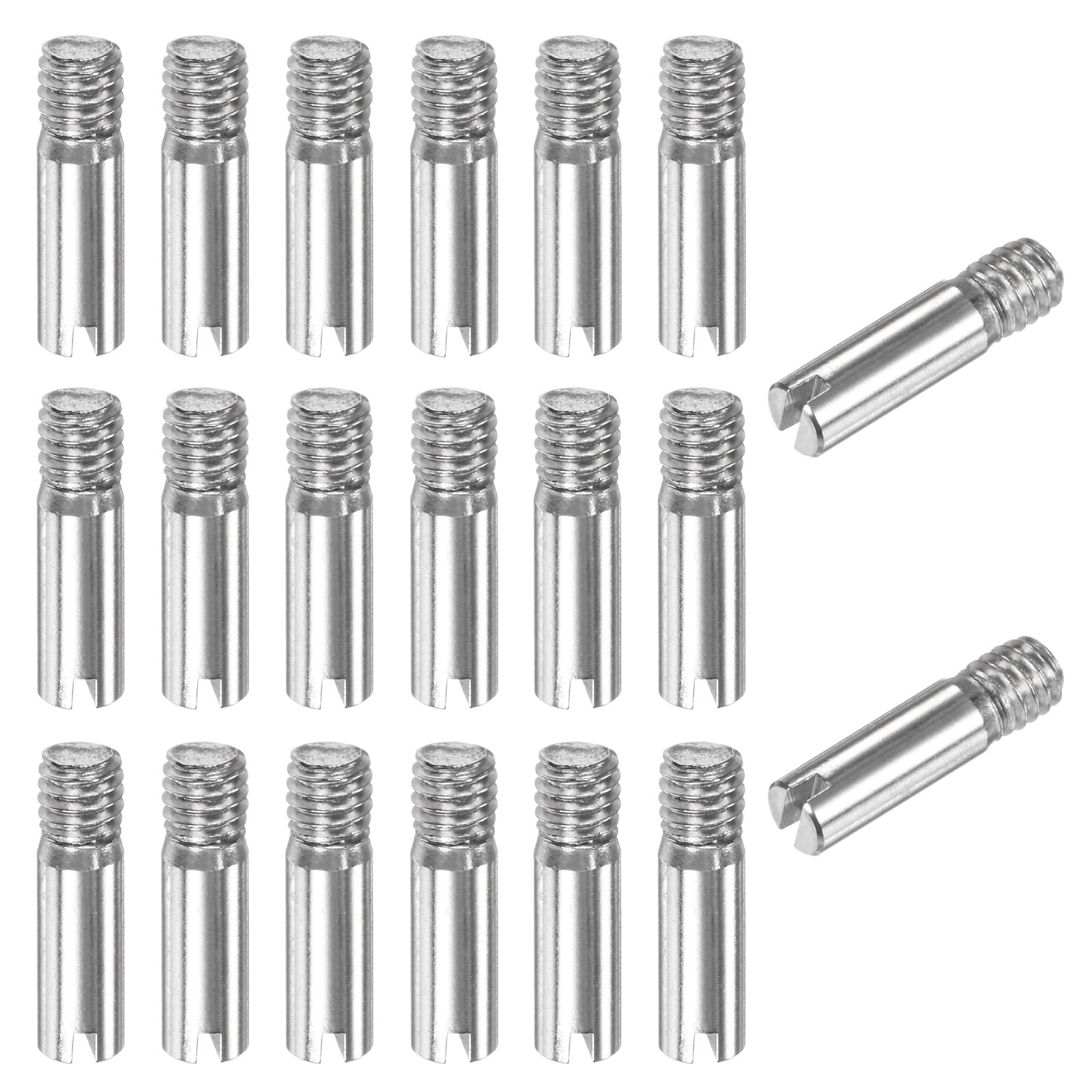 Uxcell 20-Pack M4 x 14mm Slotted Cylindrical Pin Dowel, 304 Stainless ...
