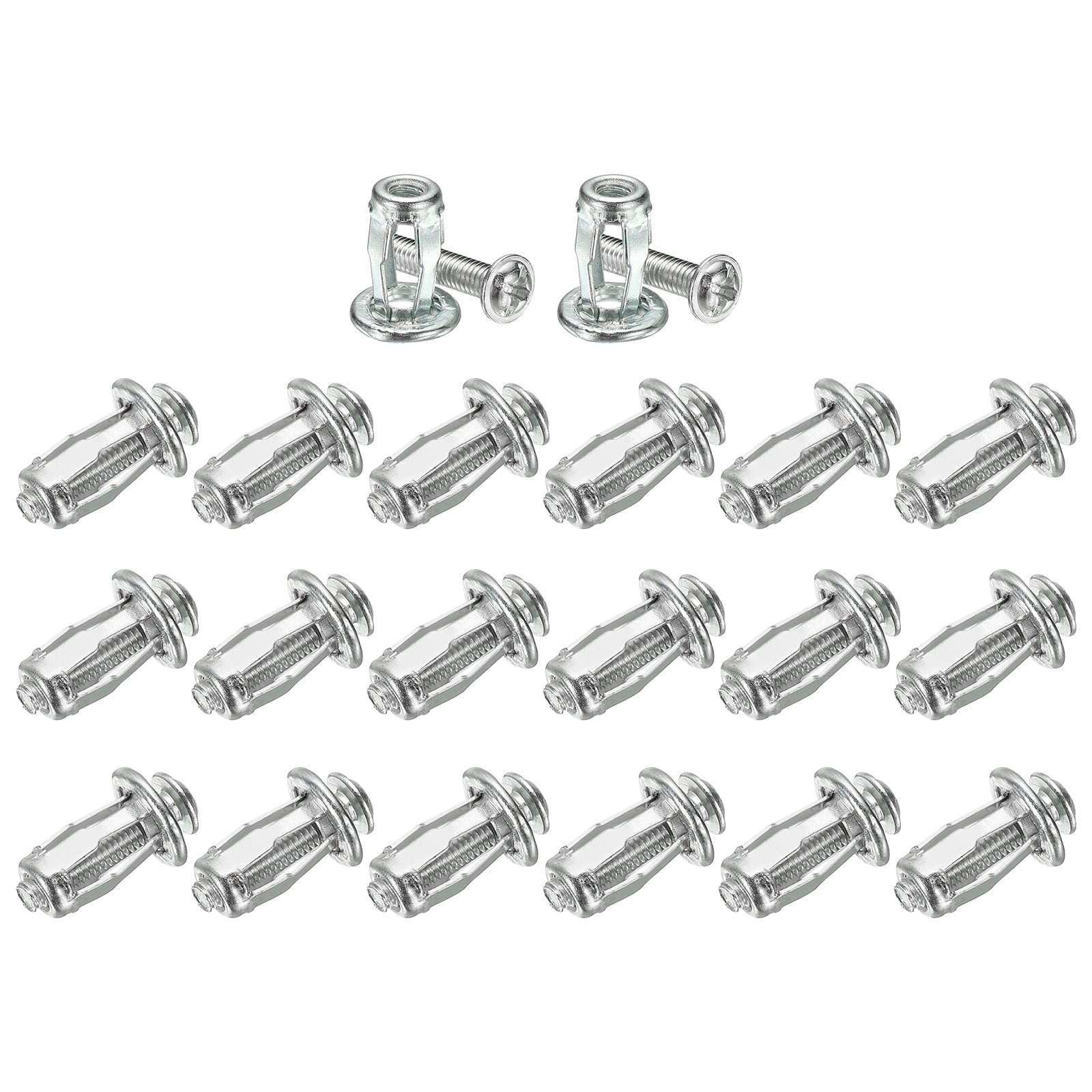 Uxcell 20-Pack M4 x 16 Hollow Door Anchor Set, Petal Nuts Expansion ...