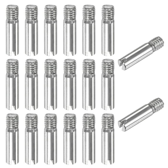 Uxcell 20-Pack M4 x 16mm Slotted Cylindrical Pin Dowel, 304 Stainless ...