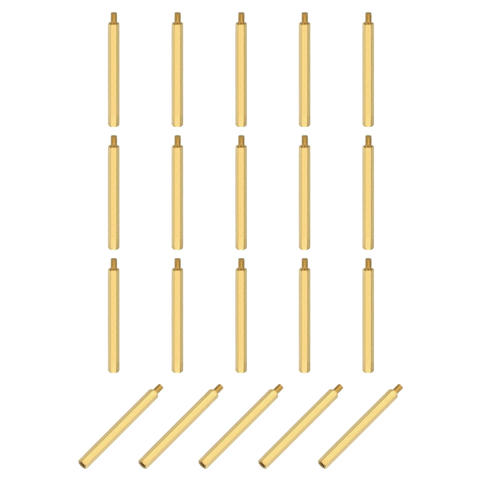 Uxcell 20 Pack Male to Female Thread Spacer Screws, M4 x 60mm + 6mm ...