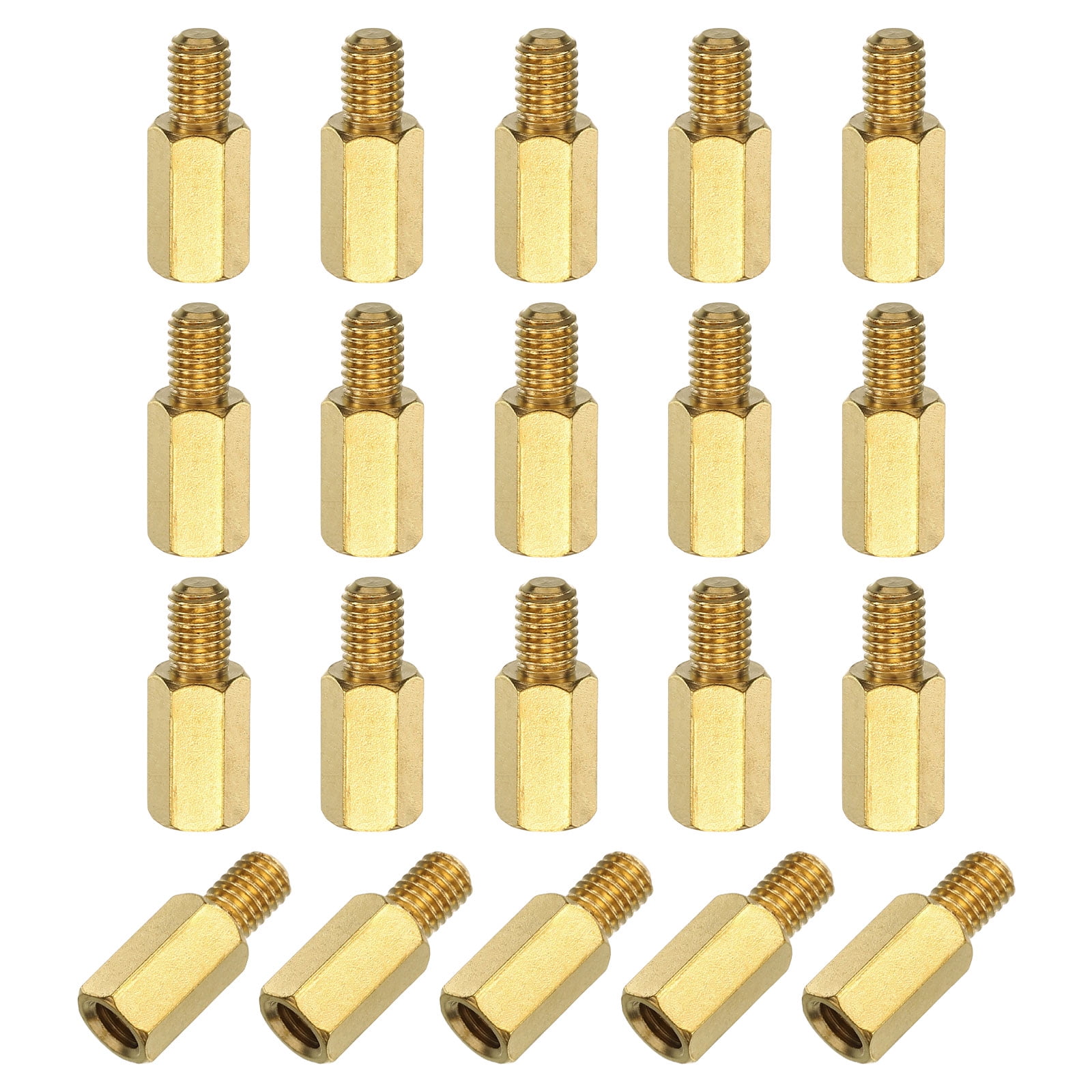 Uxcell 20 Pack Male to Female Thread Spacer Screws, M5 x 12mm + 7mm ...
