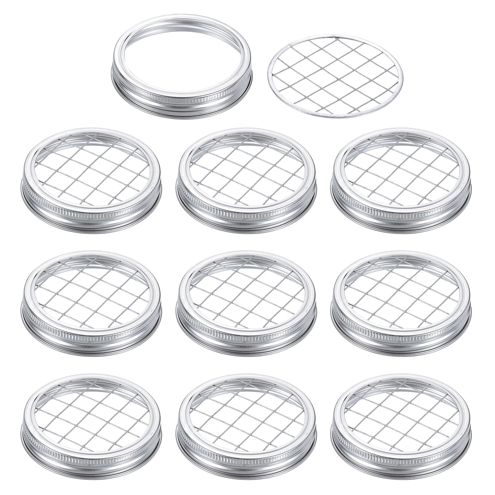 Uxcell 20 Pack Mason Jar Lid for Flower Insert Wide Mouth Canning Jar ...