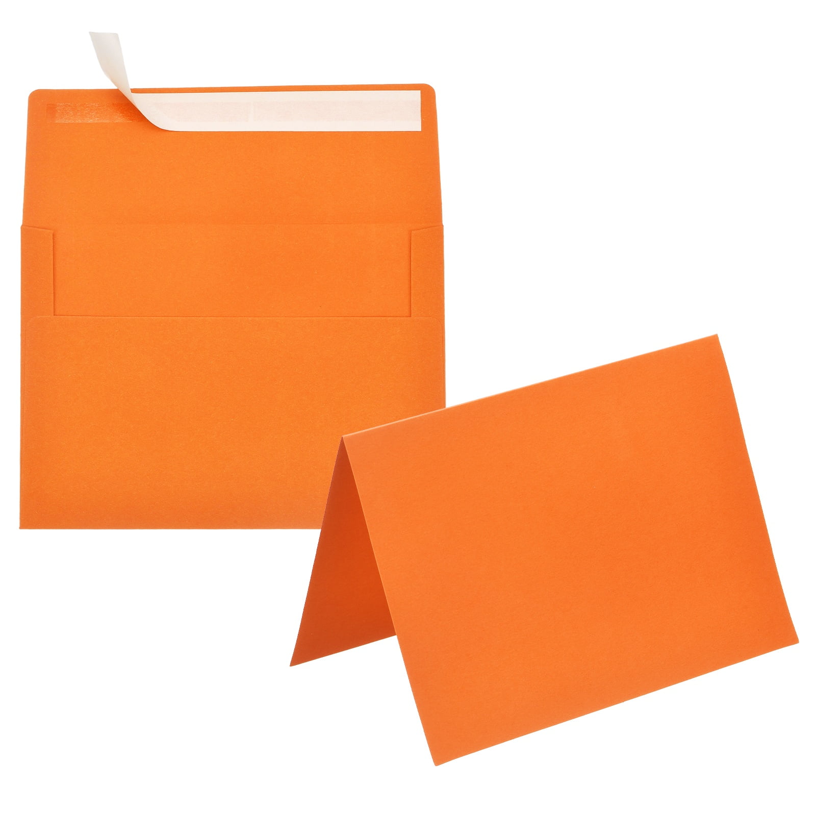 Uxcell 20 Pack Orange 5x7 Envelopes with Cards Self Seal A7 Envelopes ...