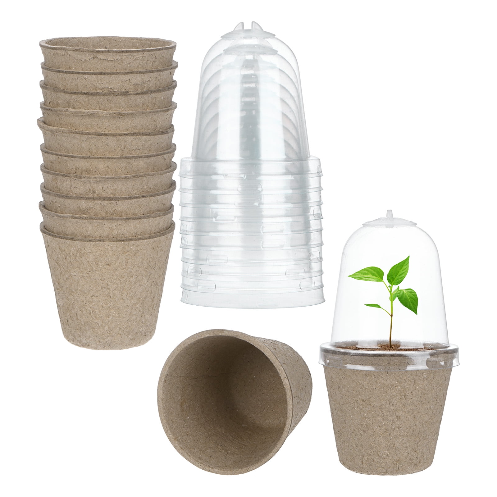 Uxcell 20-Pack Peat Pots, 2.36 Round Garden Germination Nursery Pots ...