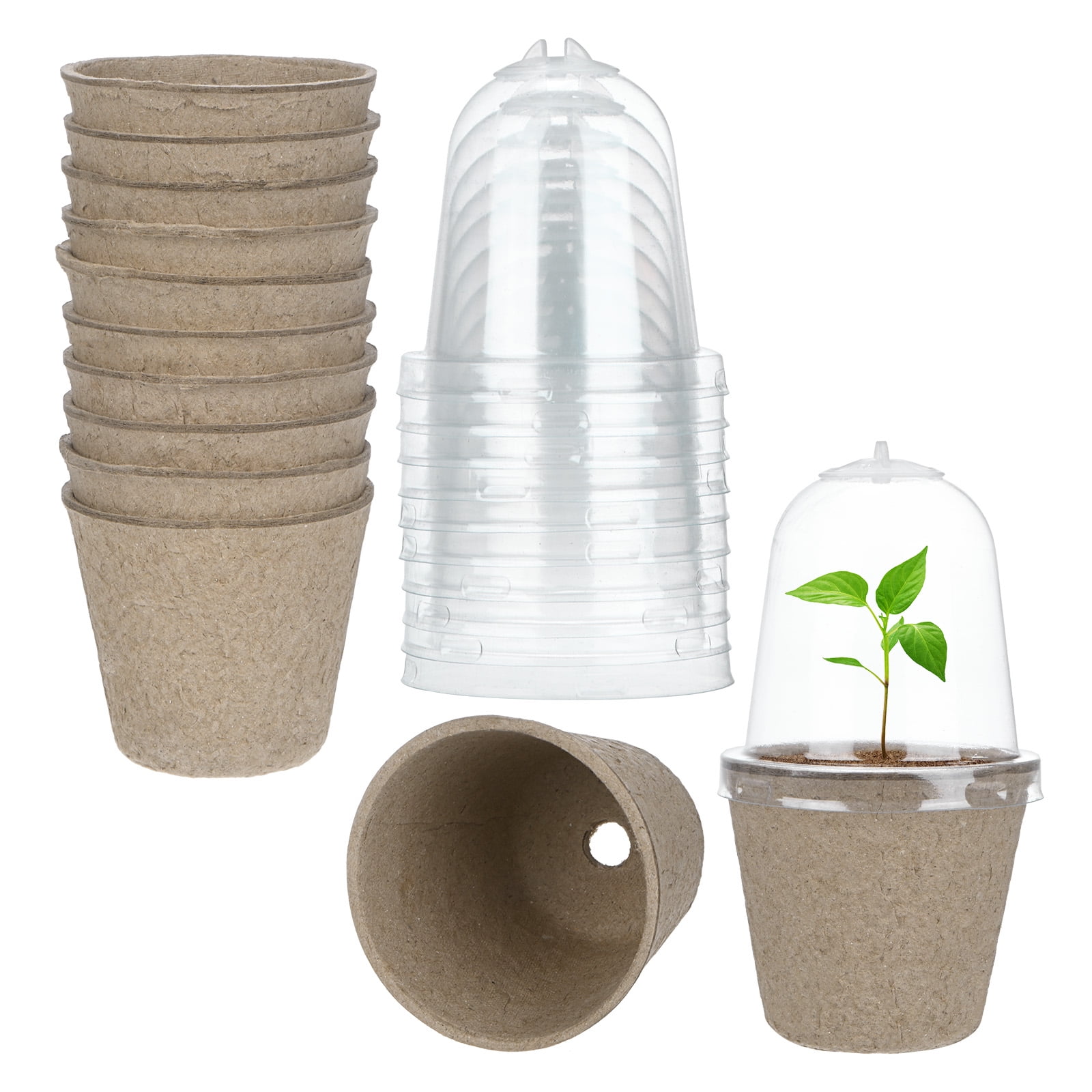 Uxcell 20-Pack Peat Pots, 2.36 Round Garden Germination Nursery Pots ...