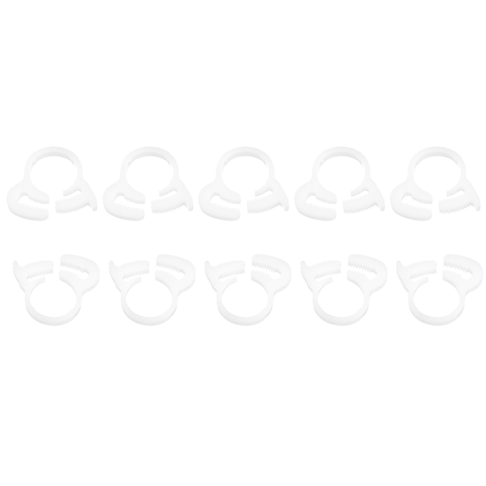 Uxcell 20 Pack Plastic 12.3-13.3 mm Adjustable Double Snap Grip Hose ...