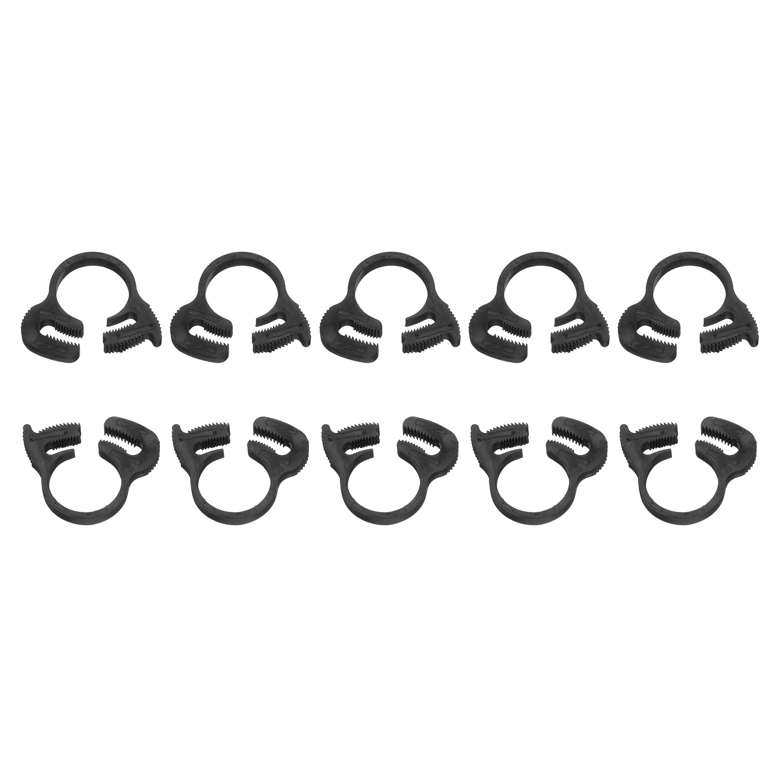 Uxcell 20 Pack Plastic 17.3-19.1 mm Adjustable Double Snap Grip Hose ...