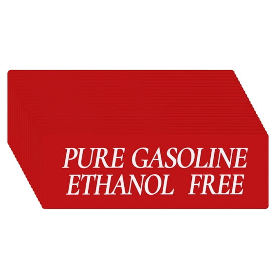 Uxcell 20-Pack Pure Gasoline Ethanol Free Sticker, 6x2" Adhesive ...