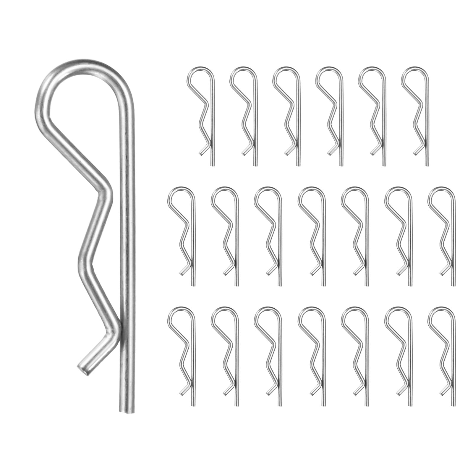 Uxcell 20-Pack R-Shaped Cotter Pin, M1.5x30mm Stainless Steel Hairpin ...