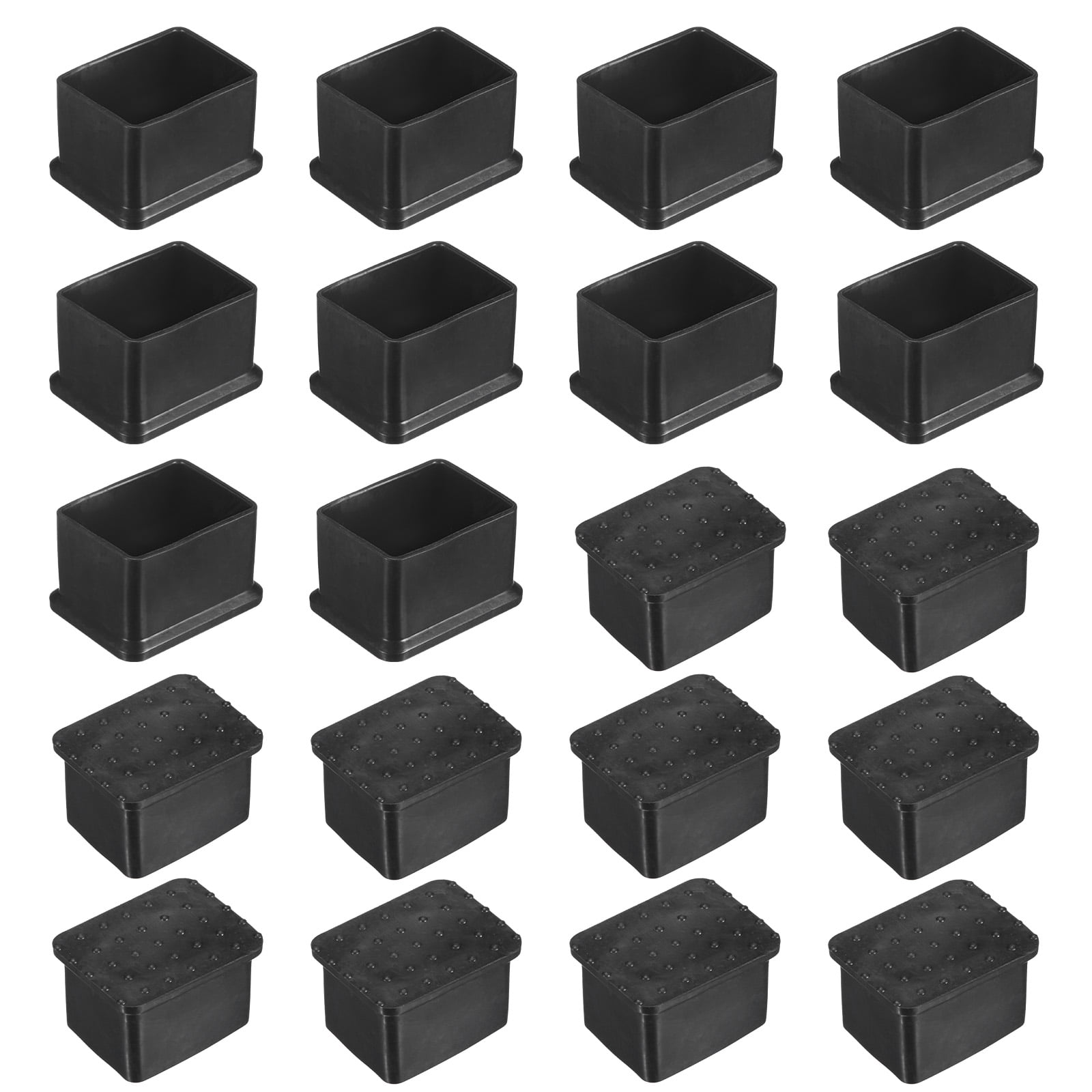 Uxcell 20-Pack Rectangle Furniture Leg Caps, 1.2 x 1.57" (30 x 40mm ...