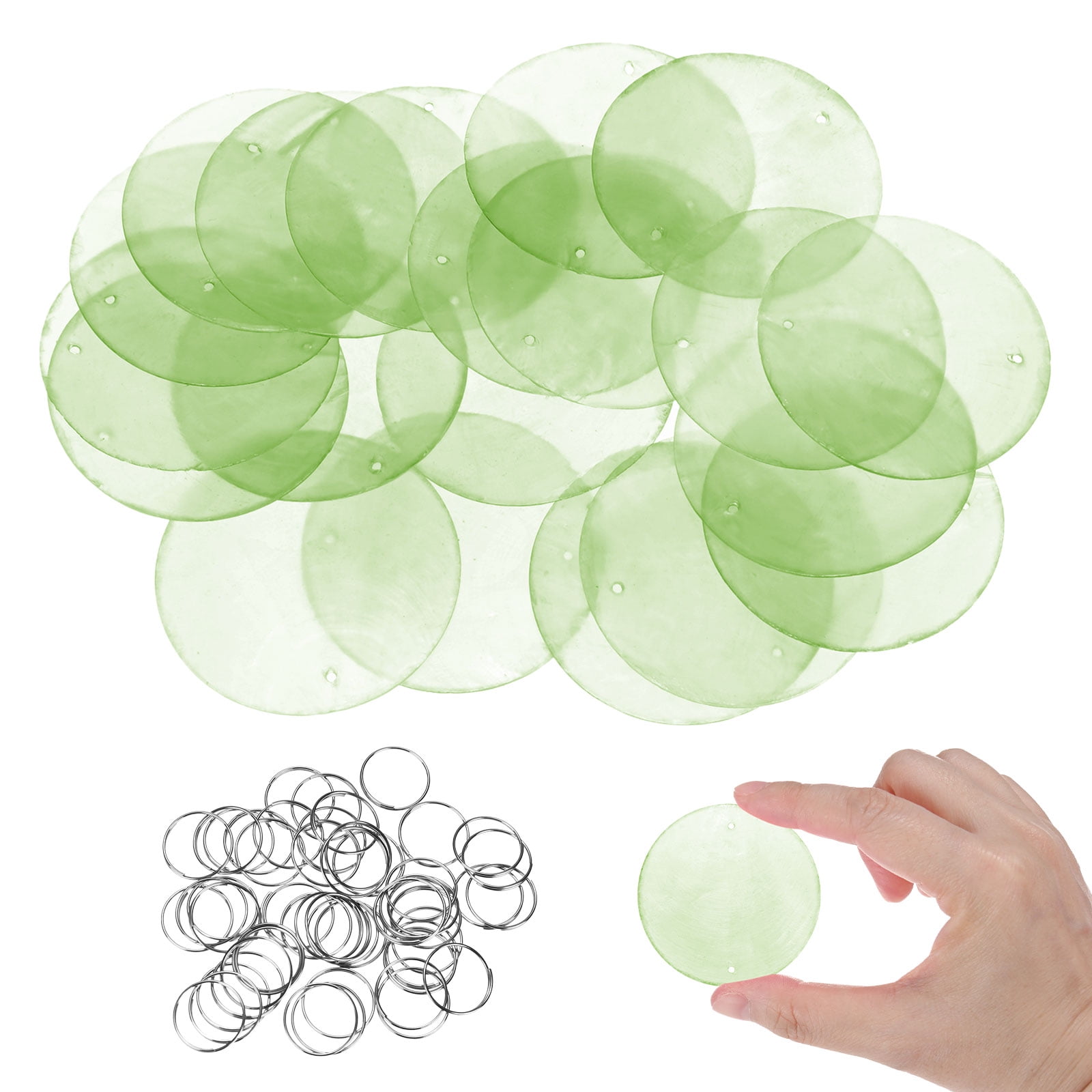 Uxcell 20-Pack Round Capiz Sea Shells, 2" Natural Shells Pieces with ...