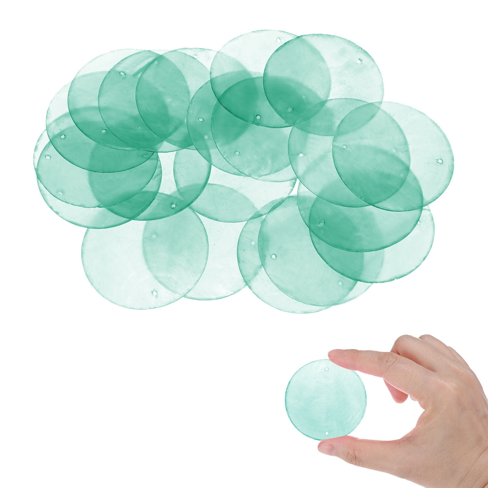 Uxcell 20-Pack Round Capiz Sea Shells, 2" Natural Shells Pieces with ...