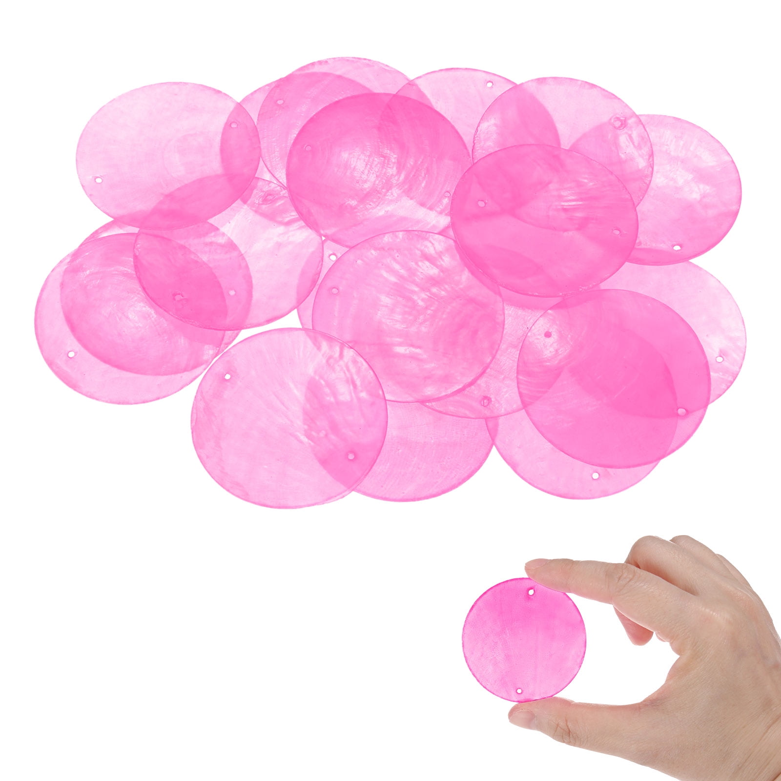 Uxcell 20-Pack Round Capiz Sea Shells, 2" Natural Shells Pieces with ...