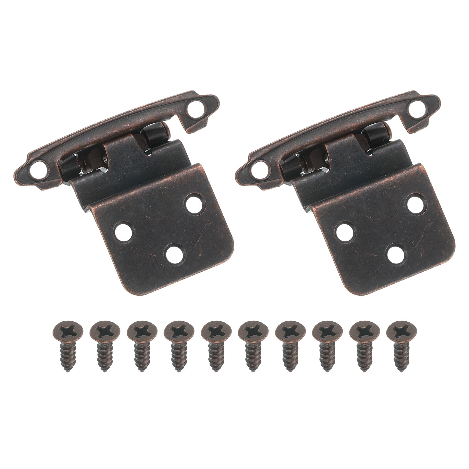 Uxcell 20 Pack Self Closing Cabinet Hinges, 3/8" Overlay Cabinet Door ...