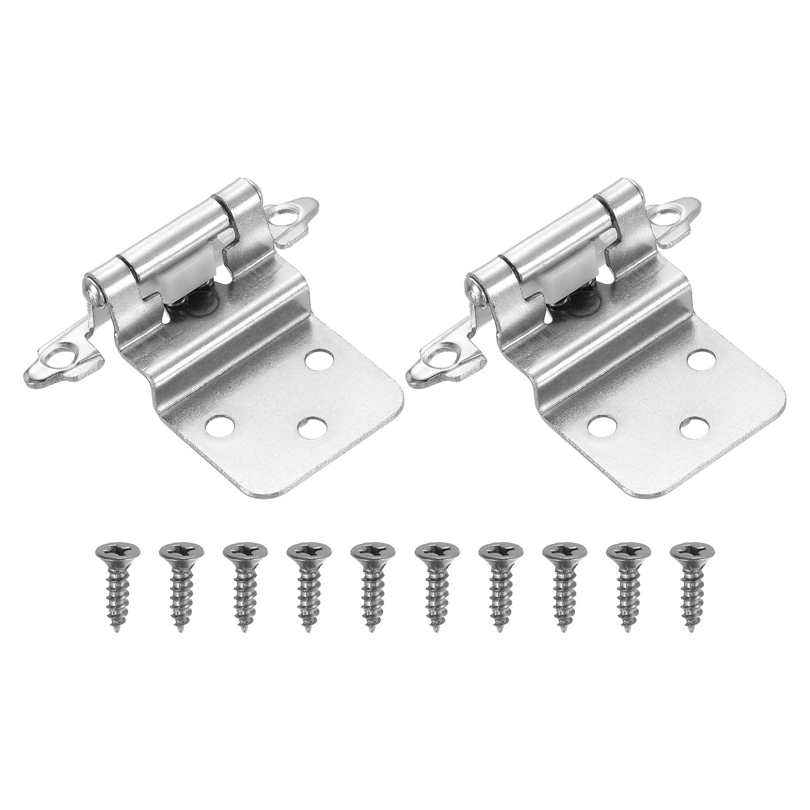 Uxcell 20 Pack Self Closing Cabinet Hinges, 3/8" Overlay Cabinet Door ...