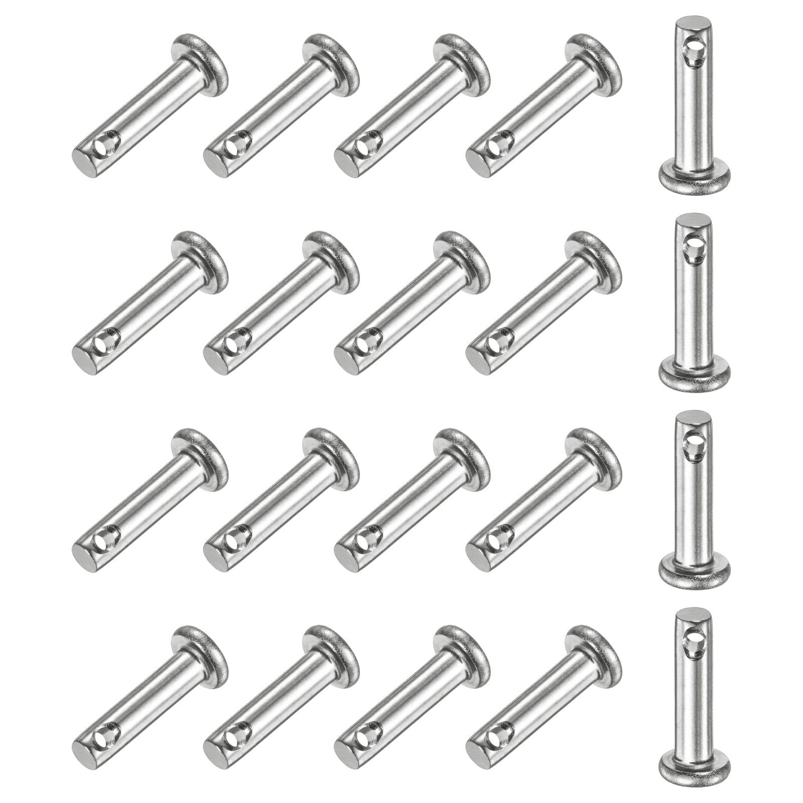 Uxcell 20-Pack Single Hole Clevis Pins, M3 x 12mm 304 Stainless Steel ...