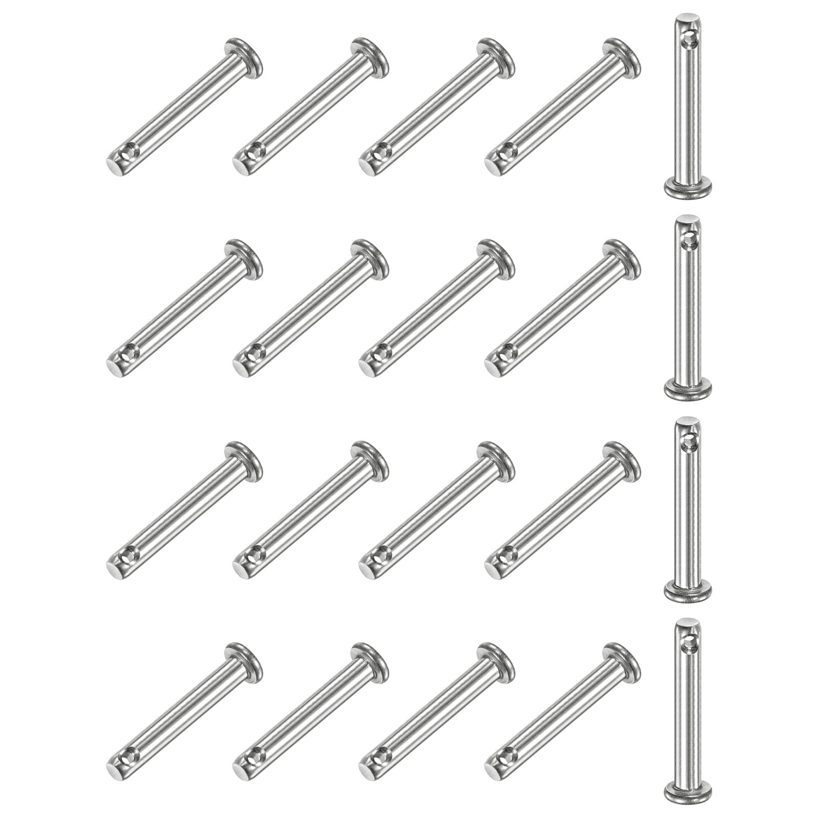 Uxcell 20-Pack Single Hole Clevis Pins, M4 x 25mm 304 Stainless Steel ...