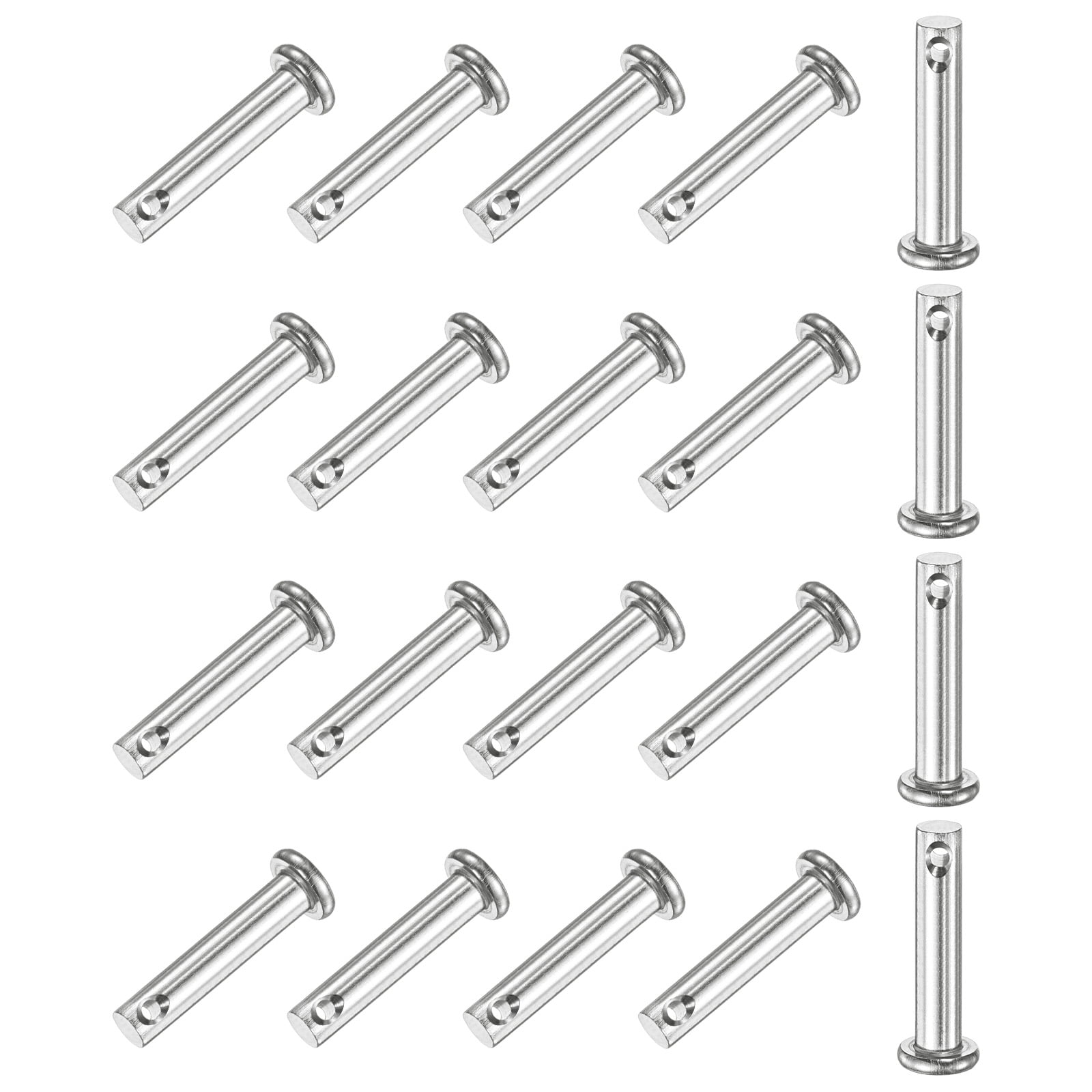Uxcell 20-Pack Single Hole Clevis Pins, M5 x 25mm 304 Stainless Steel ...