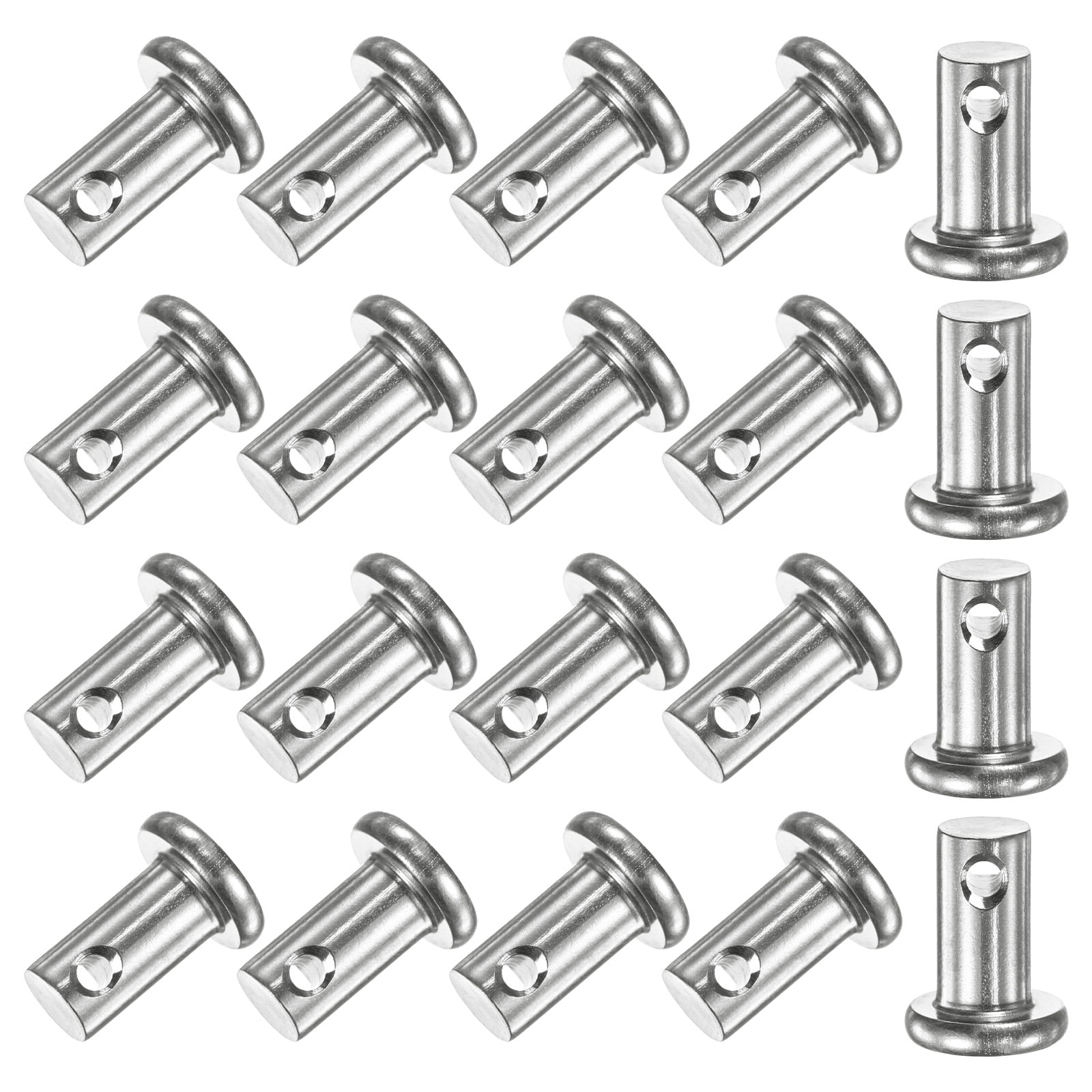 Uxcell 20-Pack Single Hole Clevis Pins, M6 x 10mm 304 Stainless Steel ...