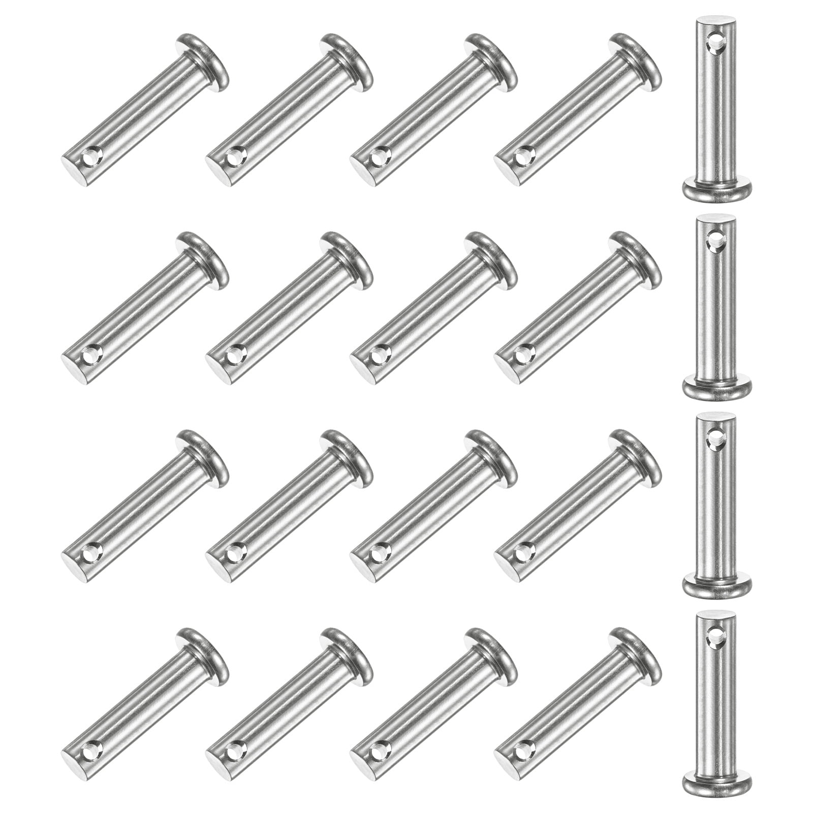Uxcell 20-Pack Single Hole Clevis Pins, M6 x 25mm 304 Stainless Steel ...