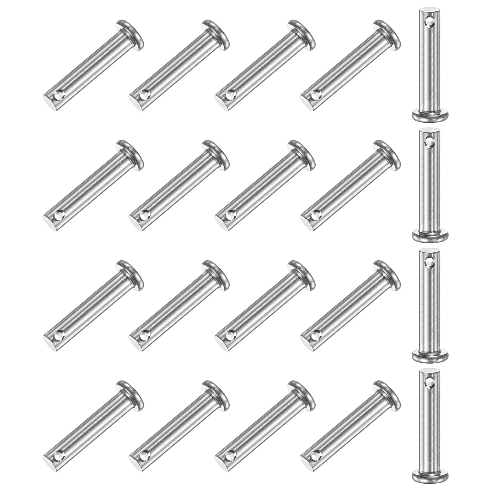 Uxcell 20-Pack Single Hole Clevis Pins, M6 x 30mm 304 Stainless Steel ...