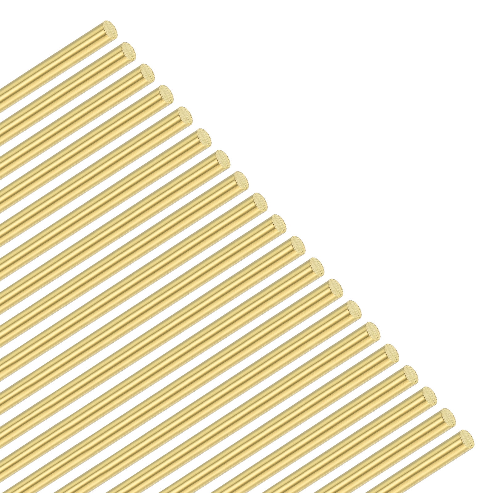 Uxcell 20-Pack Solid Brass Rod, 1.5x200mm Knife Handle Pins Material ...