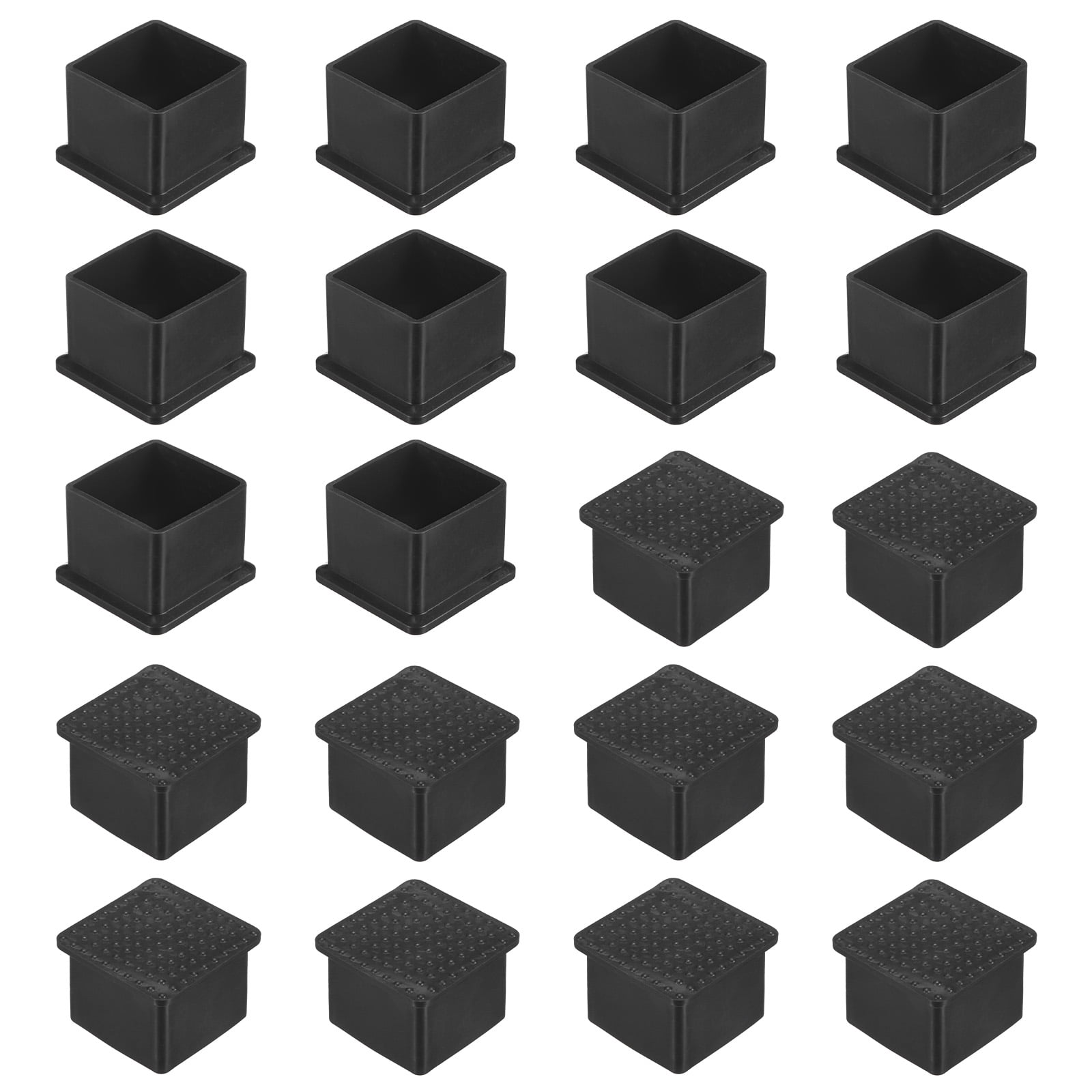 Uxcell 20-Pack Square Furniture Leg Caps, 1.38" (35mm) PVC Leg Caps for ...