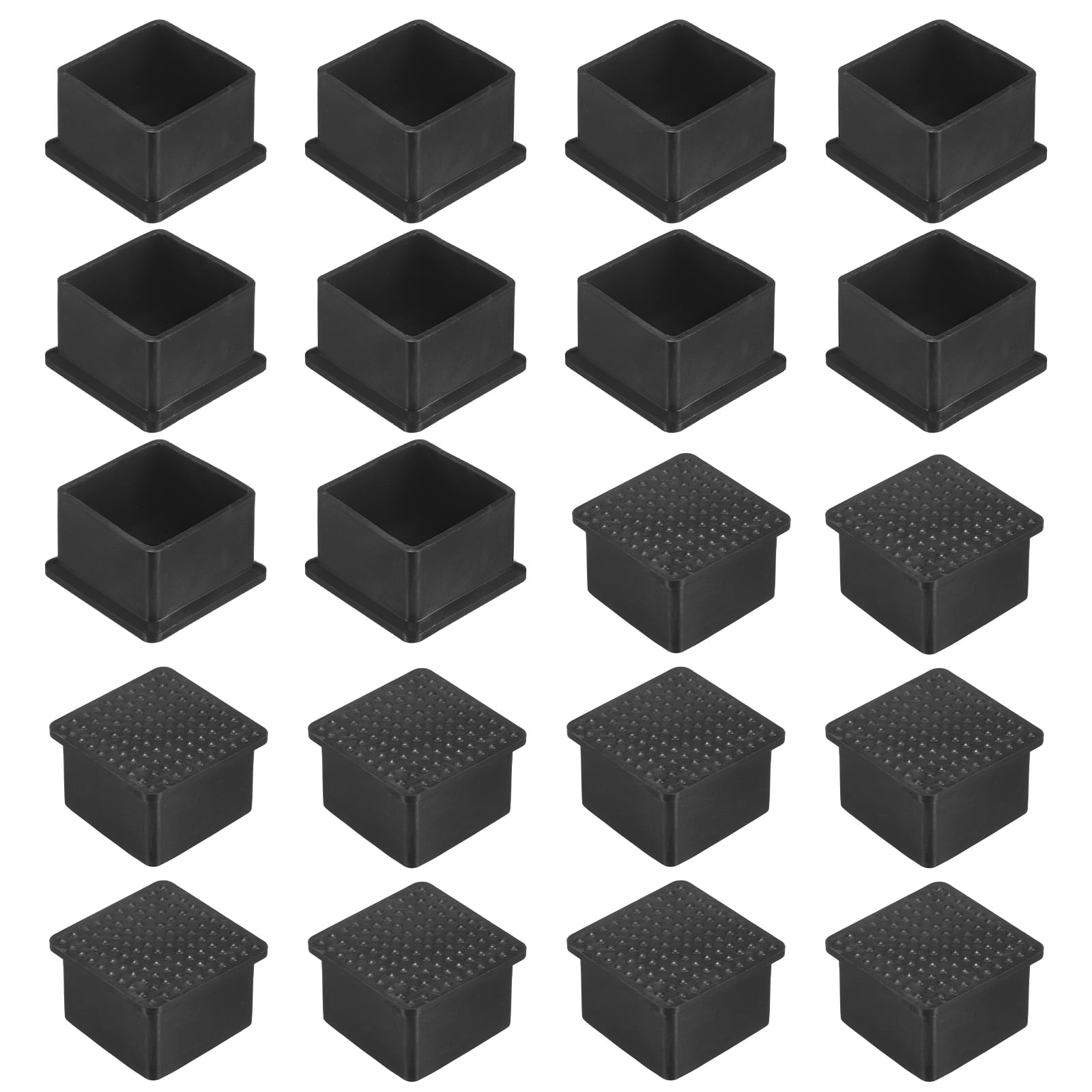 Uxcell 20-Pack Square Furniture Leg Caps, 1.5" (38mm) PVC Leg Caps for ...