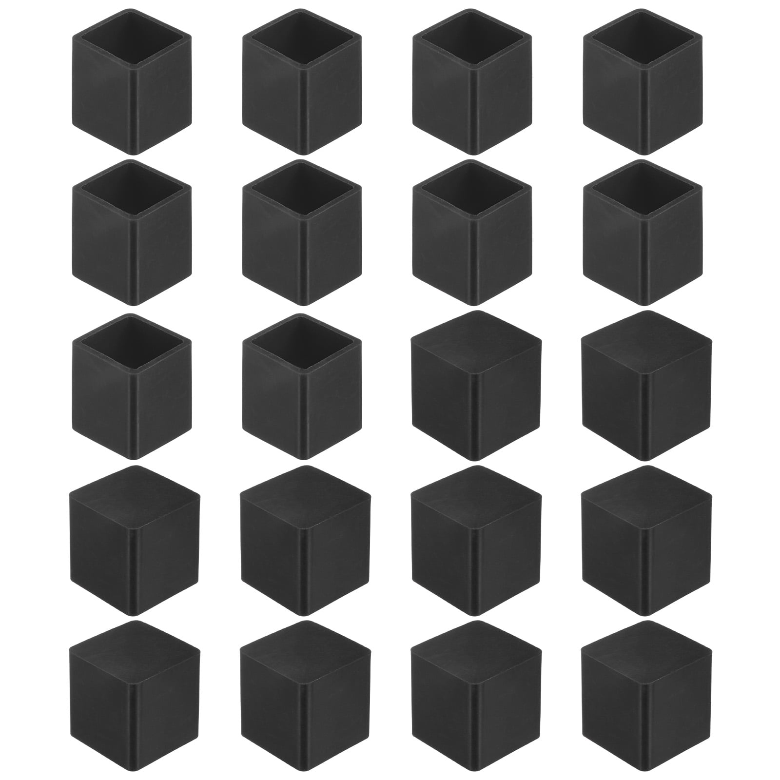 Uxcell 20-Pack Square Furniture Leg Caps, 3/4" (19mm) Leg Caps for ...