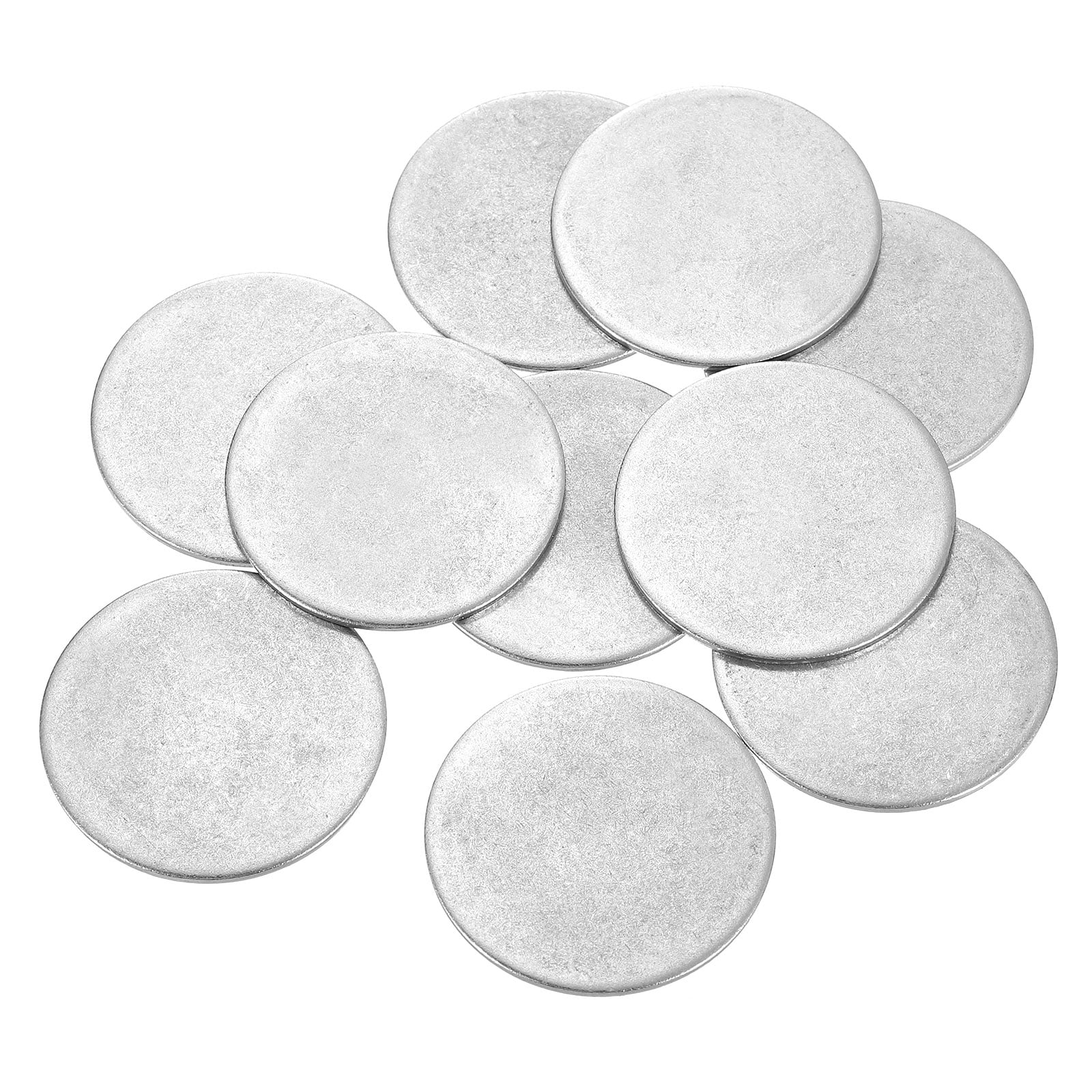 Uxcell 20Pcs Stainless Steel Disc, 1 1/2" Dia 0.08"(2mm) Thick Round ...