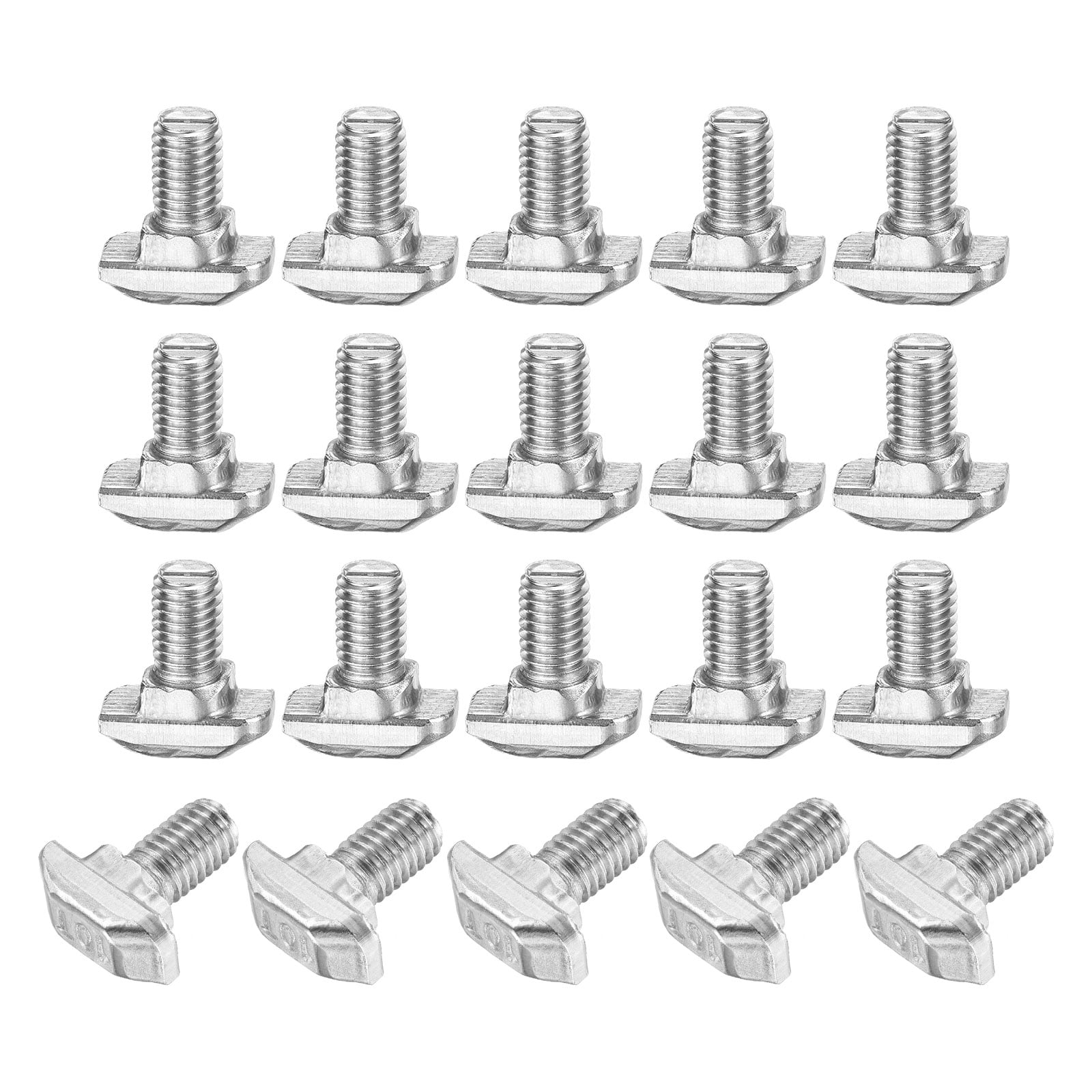 Uxcell 20 Pack T Slot Drop-in Bolt, M8 x 16mm T-Slot Bolts 304 ...