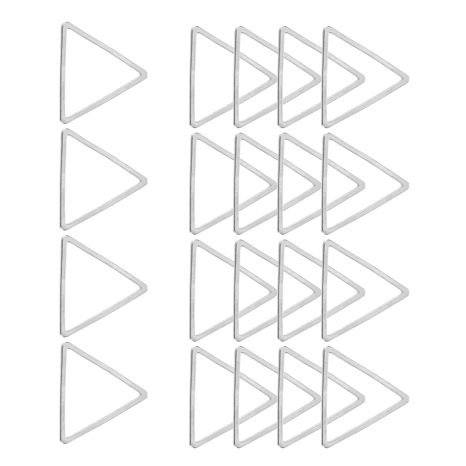 Uxcell 20 Pack Triangle Earring Beading Hoop, 15x13mm Open Beading Hoop ...