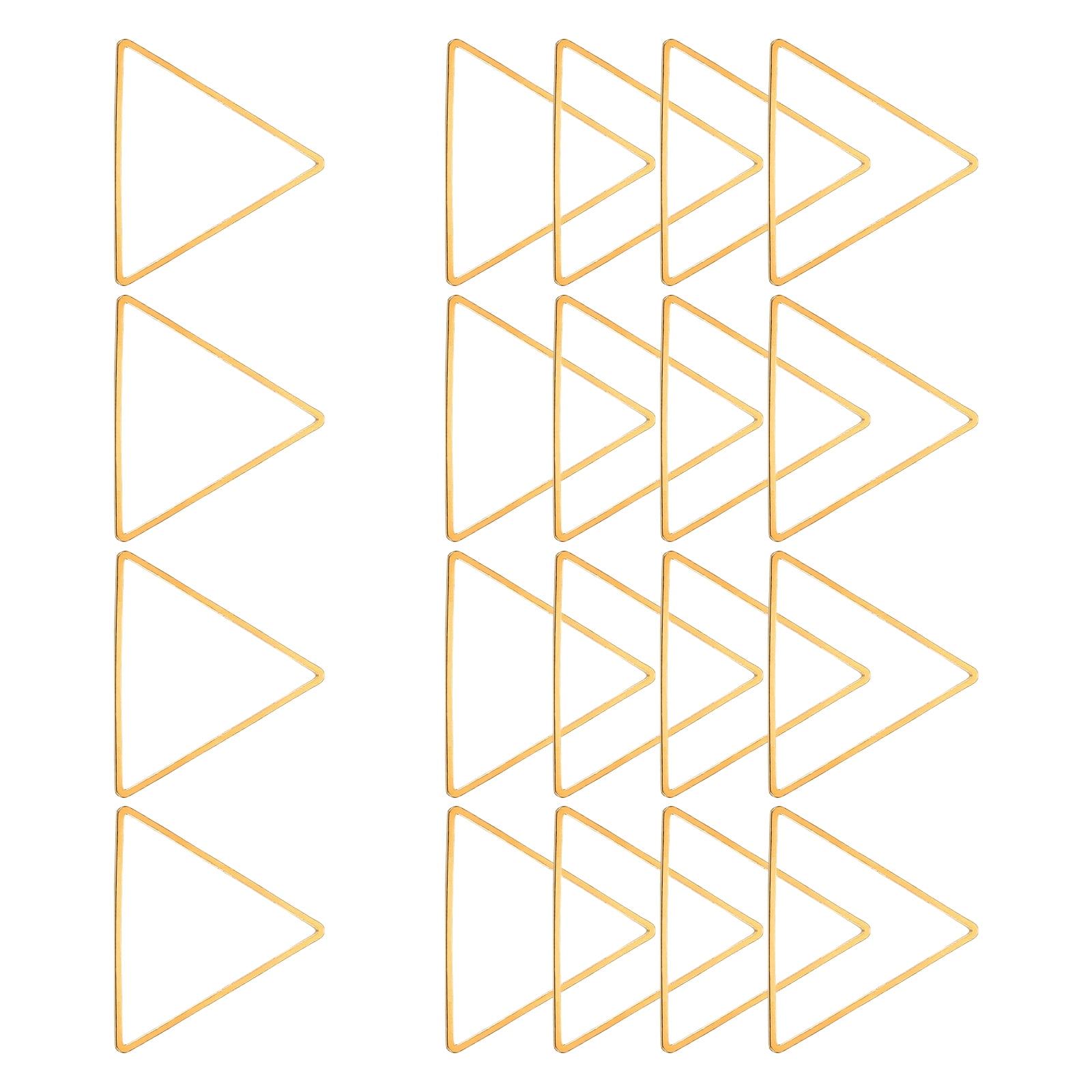 Uxcell 20 Pack Triangle Earring Beading Hoop, 27x23mm Open Beading Hoop ...