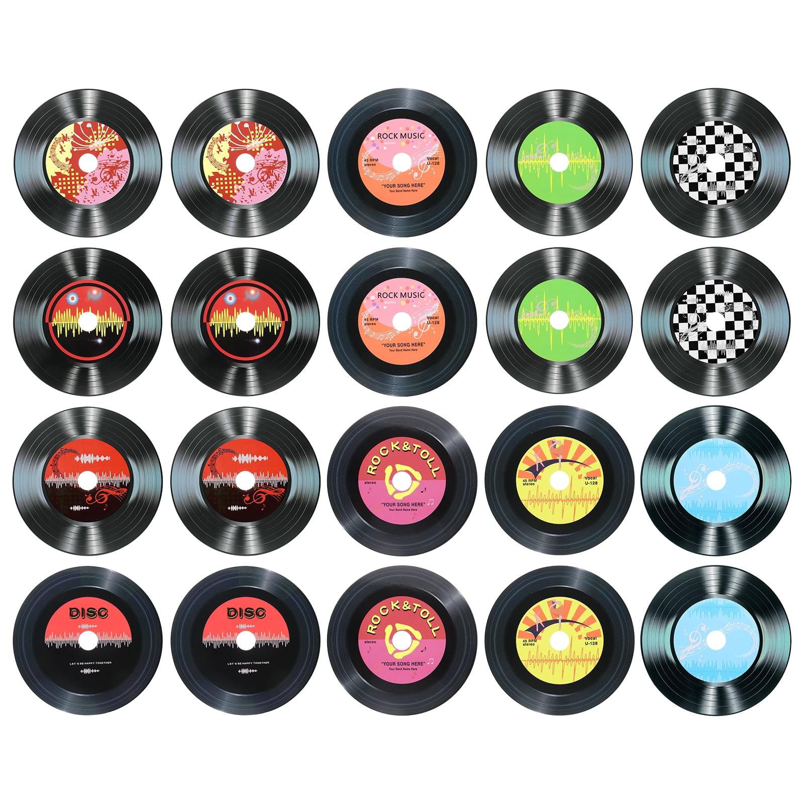 Uxcell 20 Pack Vinyl Records Decor, 5.5 Inch Blank Vinyl Records 10 ...