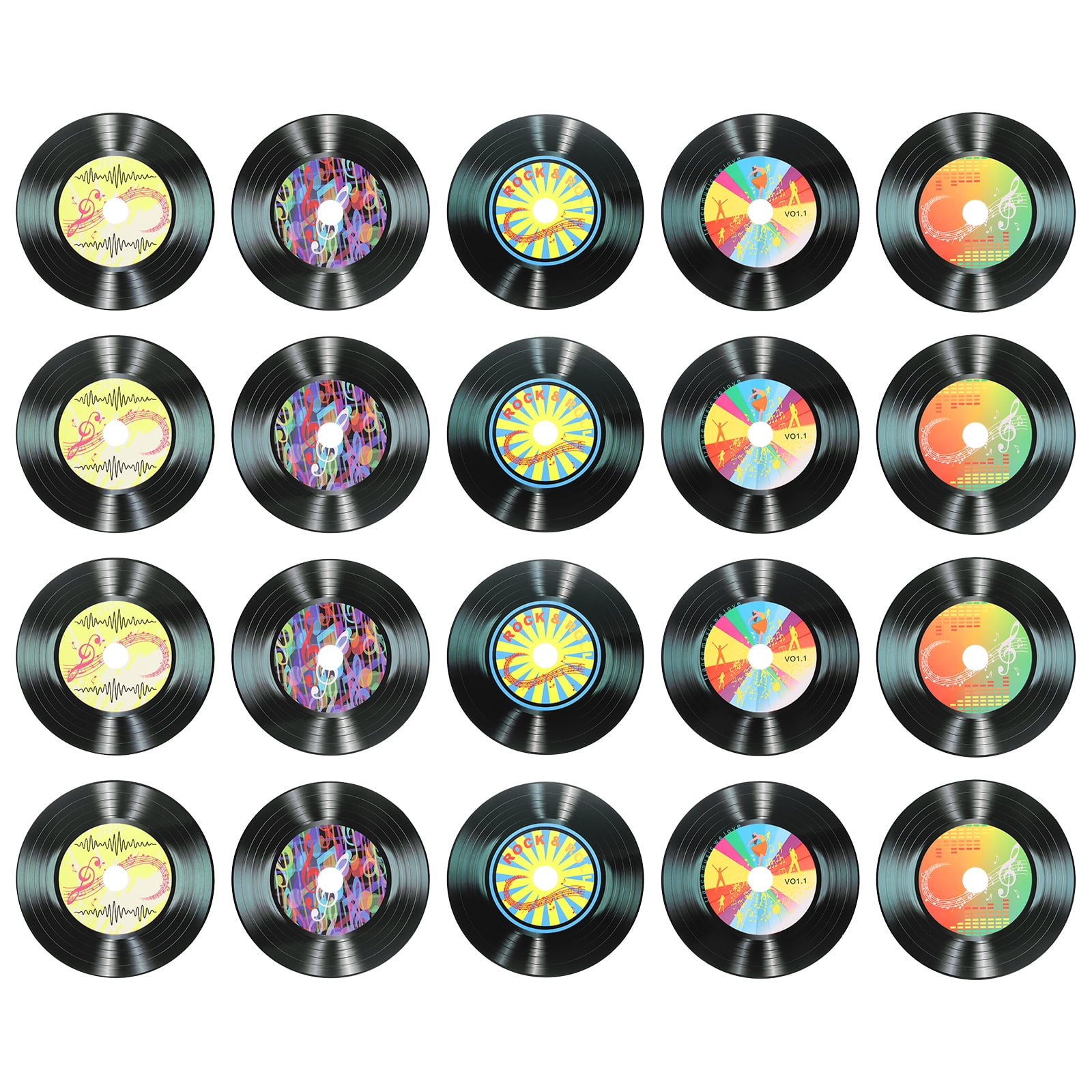Uxcell 20 Pack Vinyl Records Decor, 5.5 Inch Blank Vinyl Records 5 ...