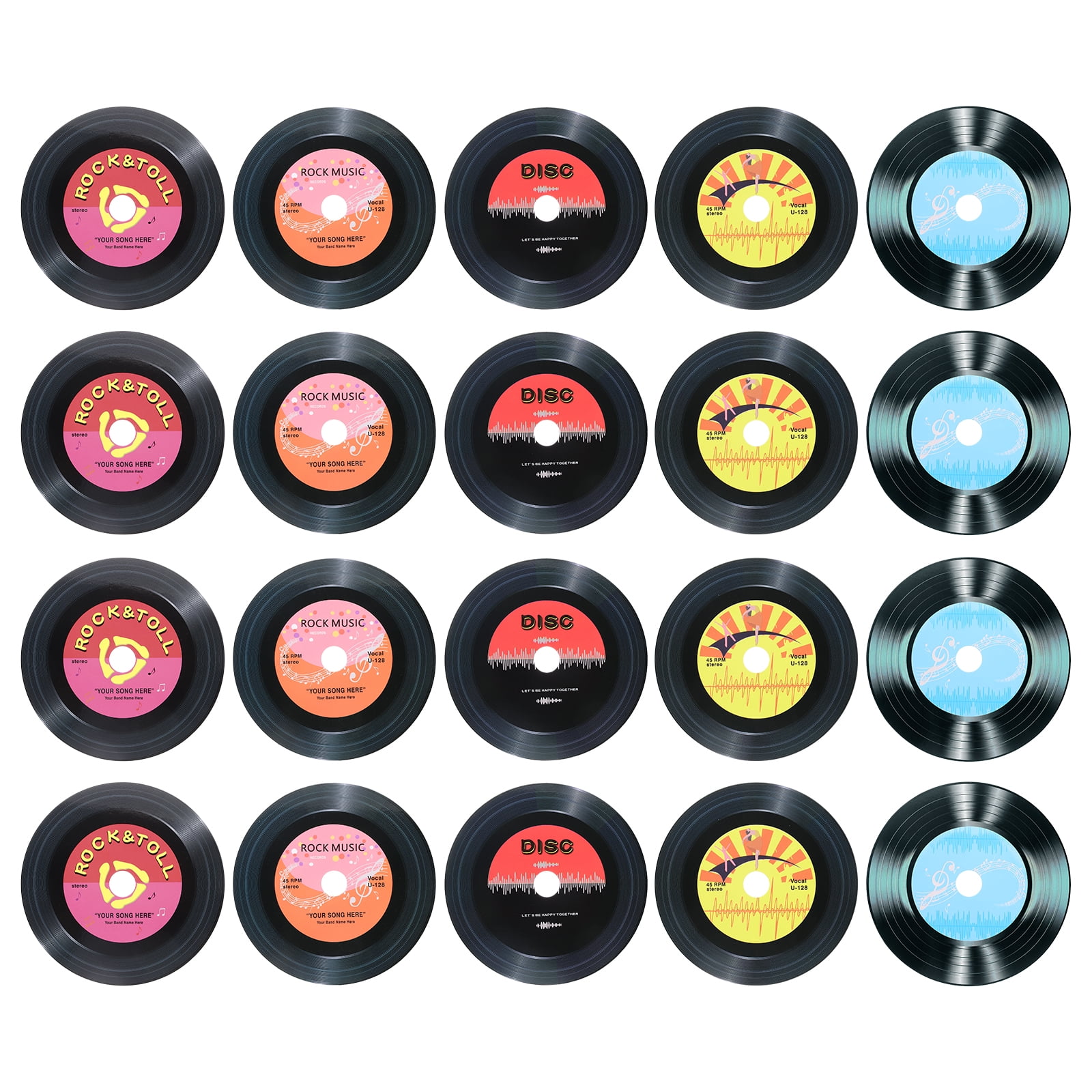 Uxcell 20 Pack Vinyl Records Decor, 5.5 Inch Blank Vinyl Records 5 ...