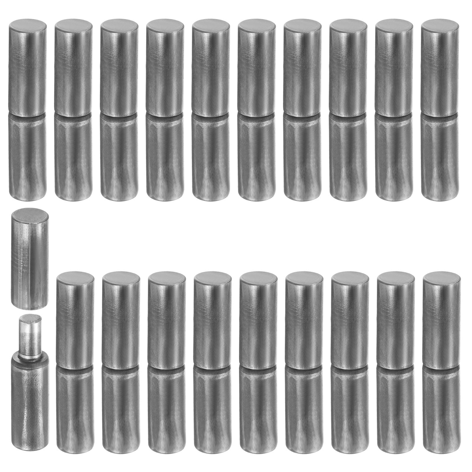 Uxcell 20 Pack Weldable Barrel Hinges, 2-3/8" x 1/2" Carbon Steel Heavy ...