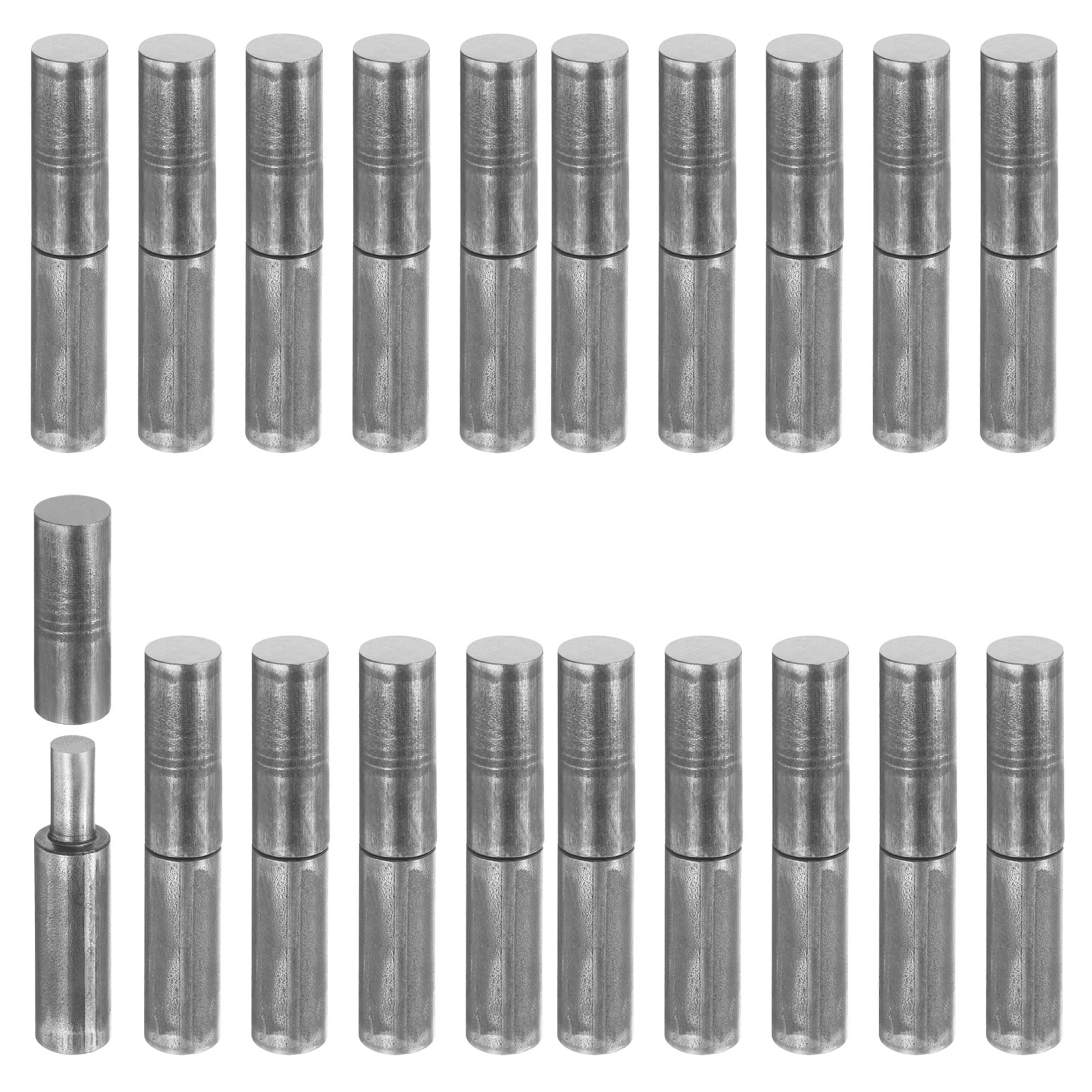 Uxcell 20 Pack Weldable Barrel Hinges, 3-1/8" x 9/16" Carbon Steel ...