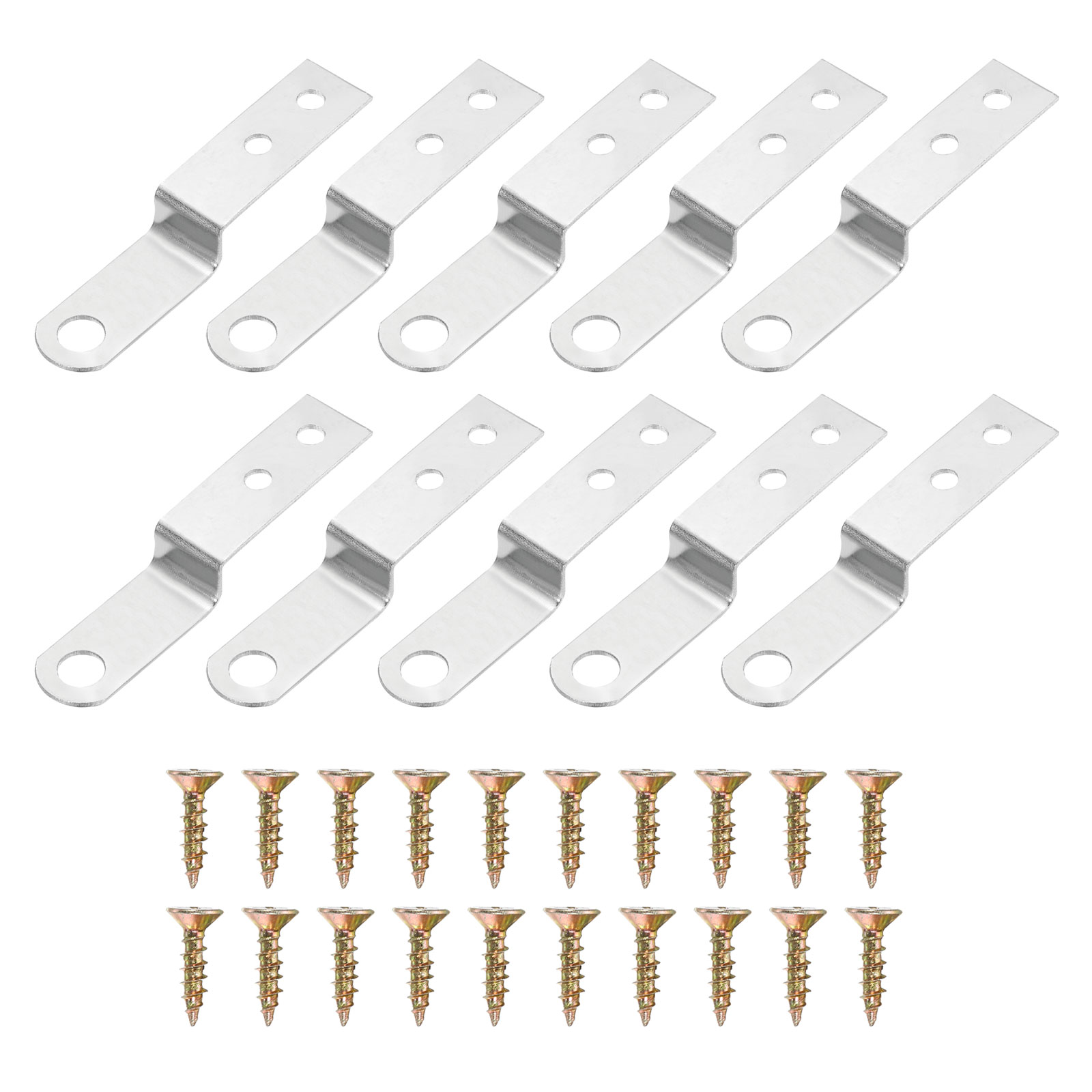 Uxcell 20 Pack Z Shape Corner Bracket, 0.4 Inch Picture Frame Braces ...