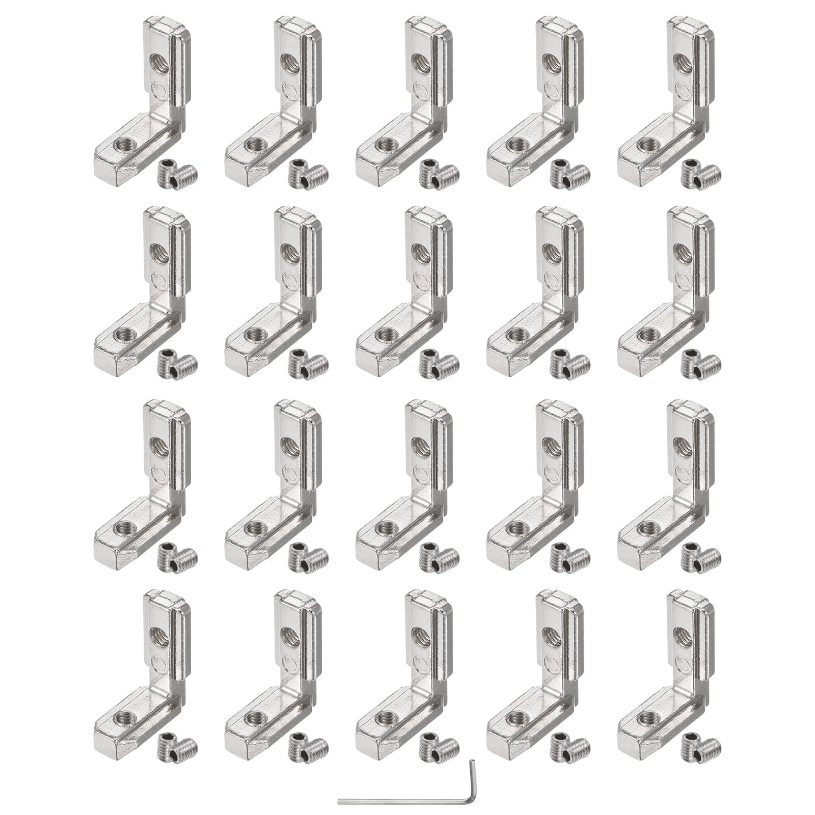 Uxcell 20 Packs 3030 Series T Slot L-Shape Interior Inside Corner ...
