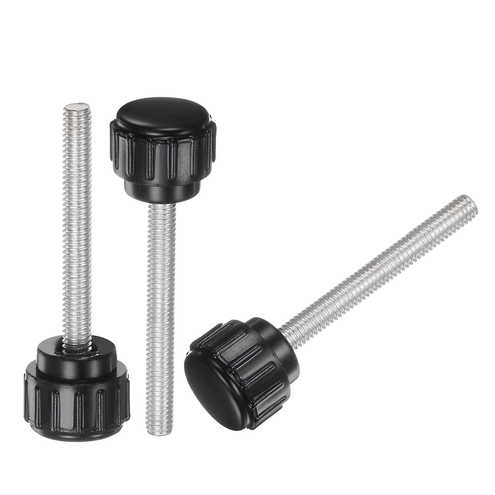 Uxcell 20 Packs M4 x 40mm Male Thread 14mm Head Knurled Knobs Thumb Screws Clamping Knobs ...