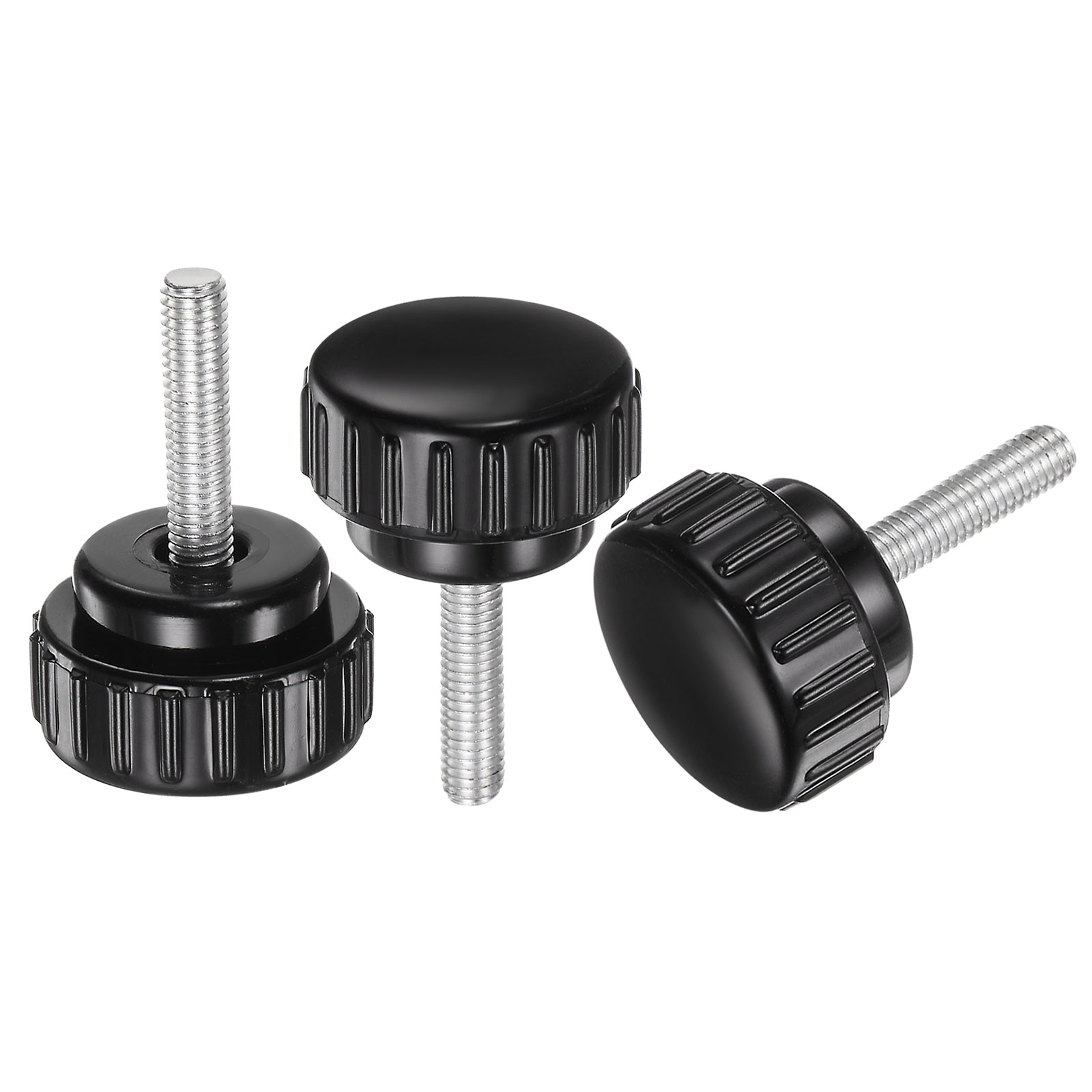 Uxcell 20 Packs M5 x 20mm Male Thread 25mm Head Knurled Knobs Thumb Screws Clamping Knobs ...